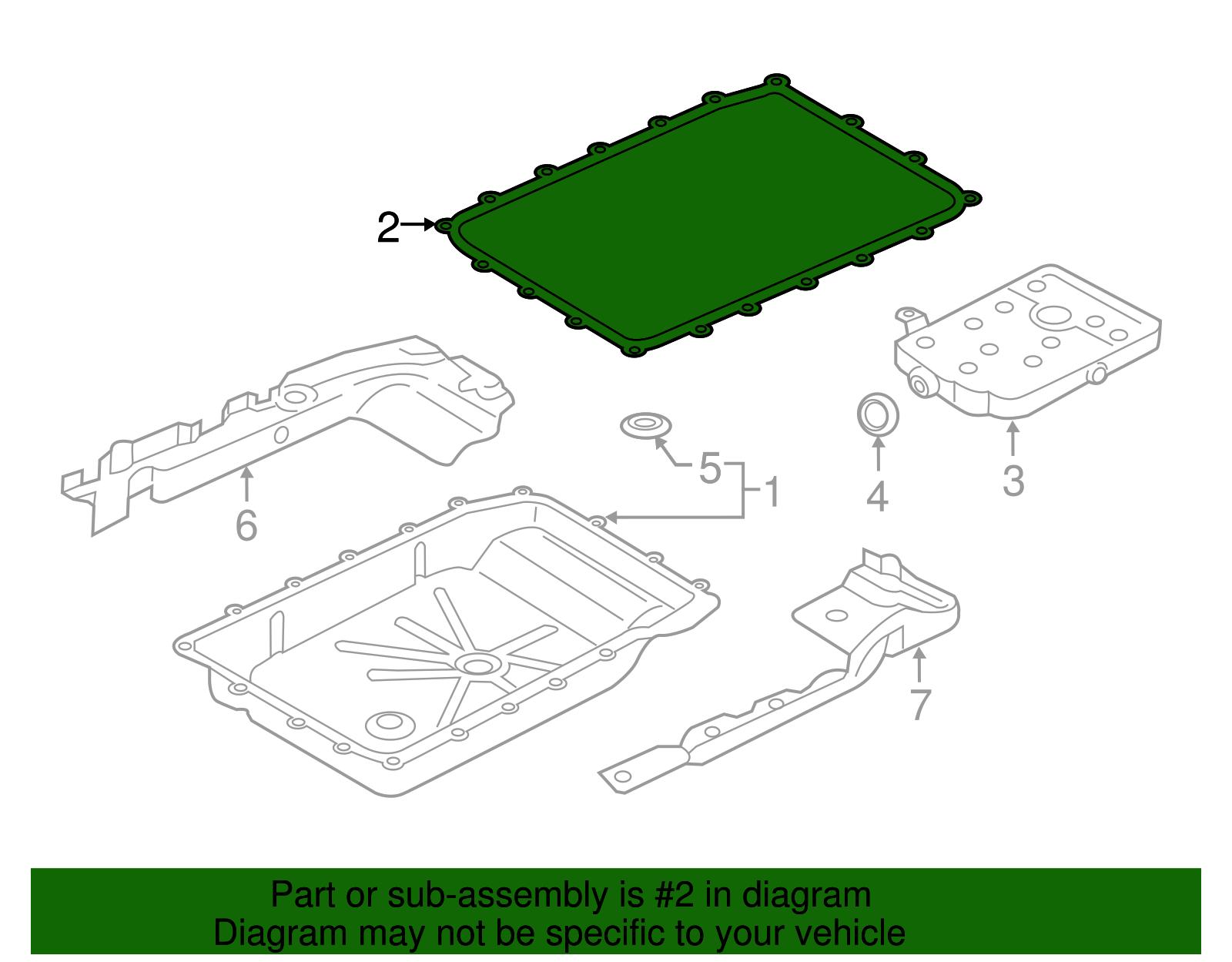 2017-2025 Ford Automatic Transmission Oil Pan Gasket HL3Z-7A191-B ...