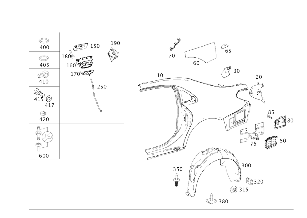 Genuine Paneling, Flap for 1994-2021 Mercedes-Benz | Part# 222-757-00 ...