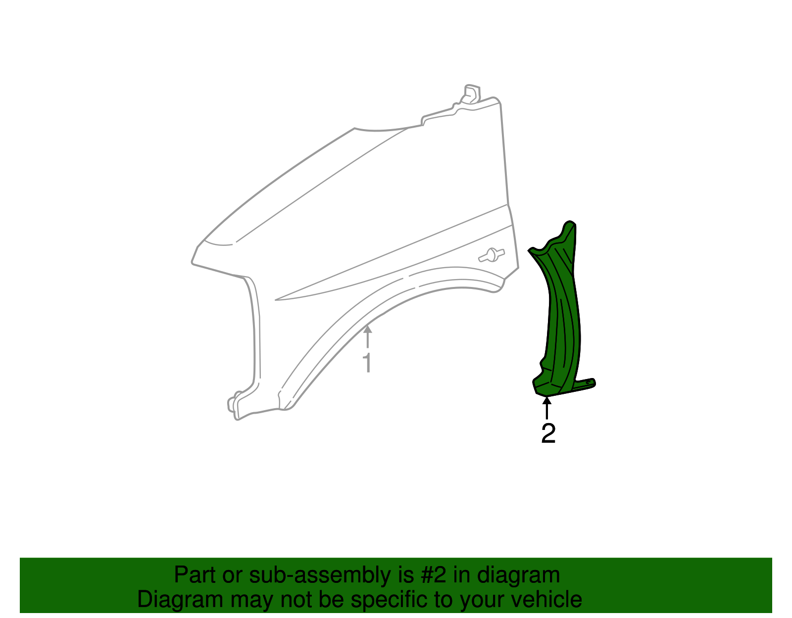 1996-2025 GM Driver Side Engine Compartment Extension 25937756 ...