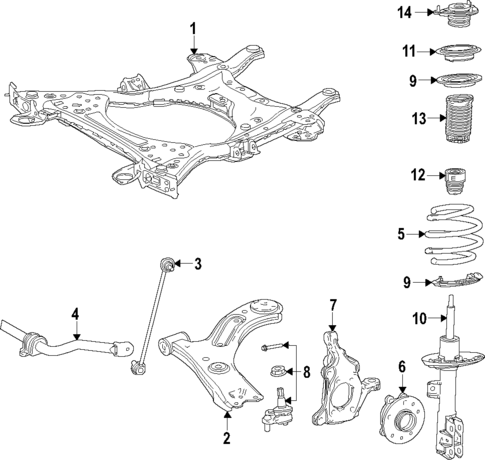 Front Suspension for 2024 Lexus RZ300e | OEM Parts Online