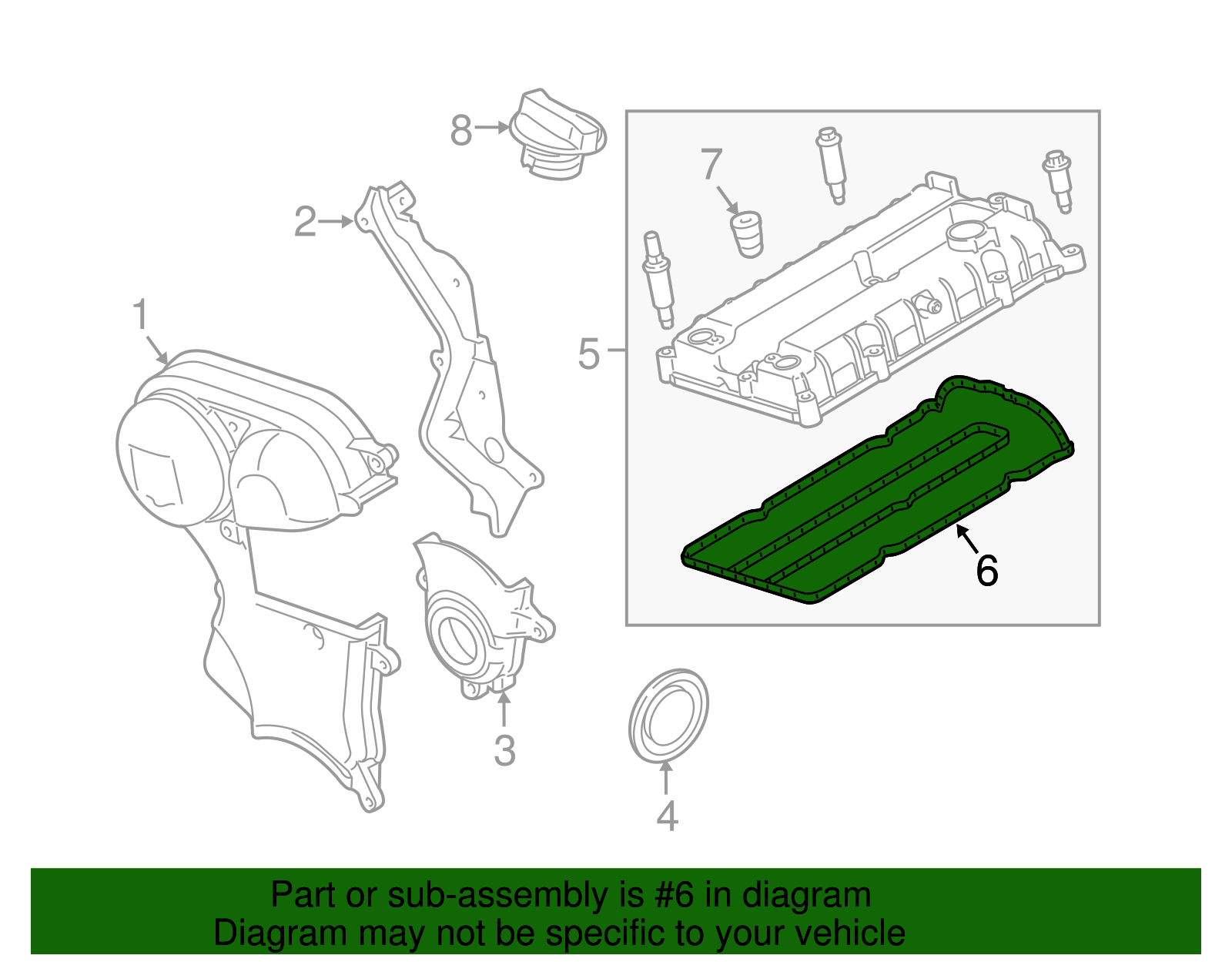 4M5Z-6584-A - Valve Cover Gasket - 2011-2019 Ford Fiesta | Lasco Auto Parts