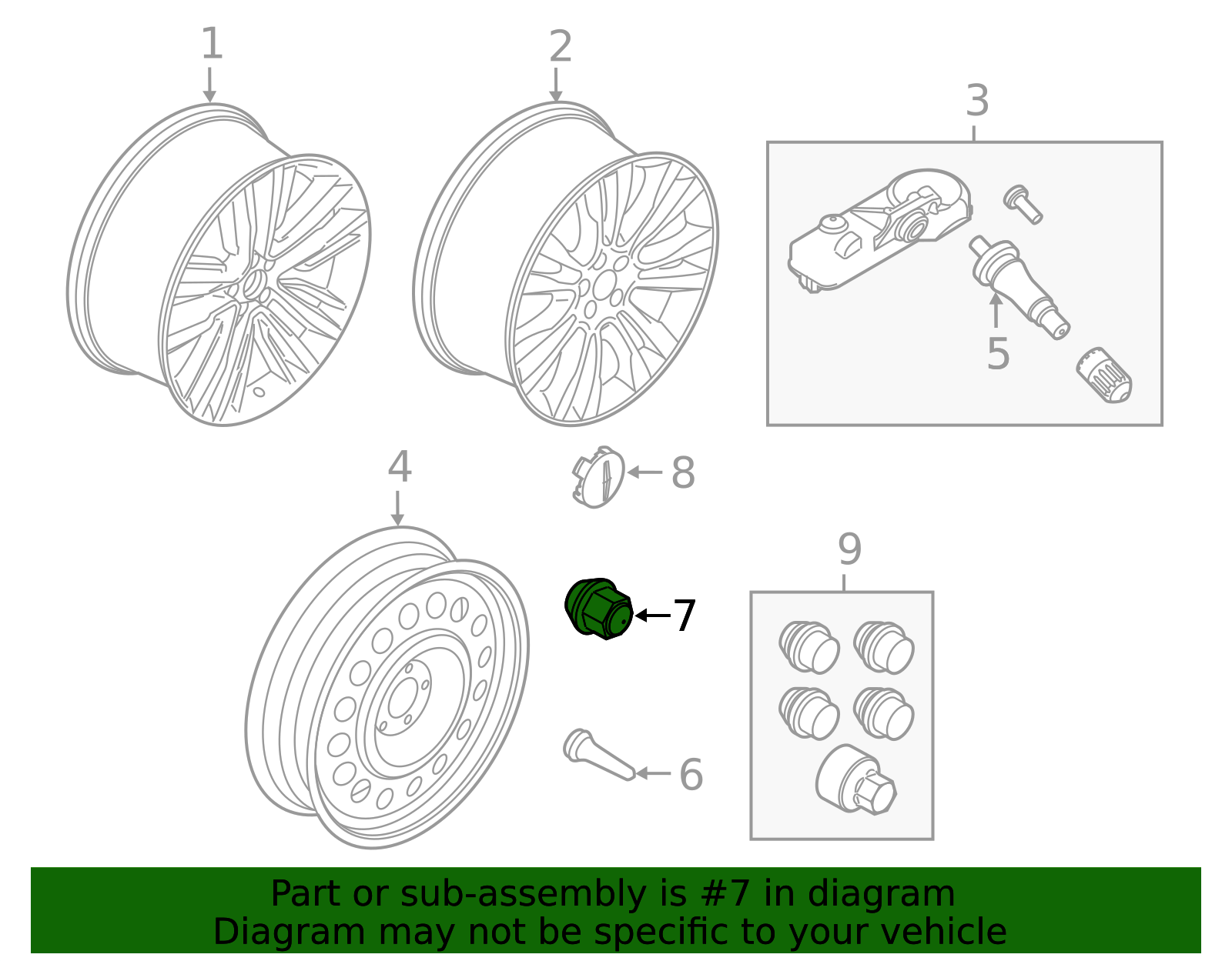 Wheel Lug Nut ACPZ-1012-H | OEM Ford Parts Online