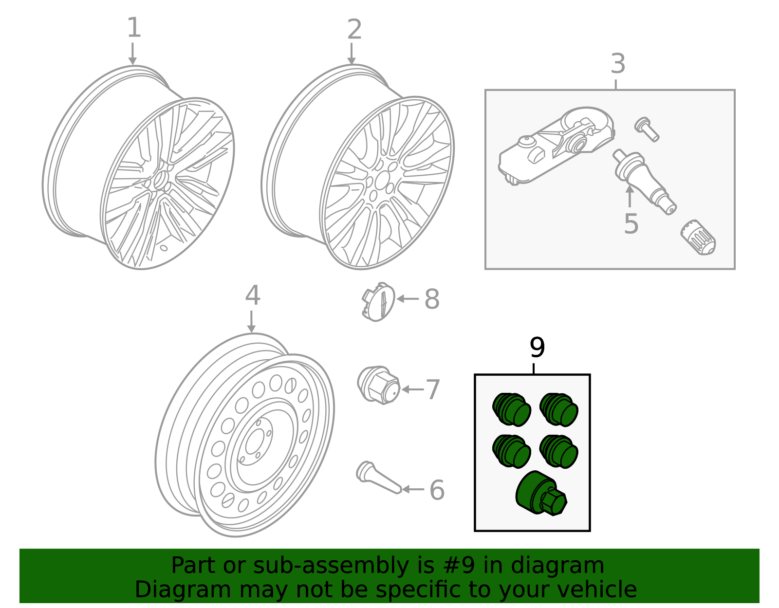 ACPZ-1A043-A - 2014-2019 Ford - Wheel Lock Kit | My Ford Parts