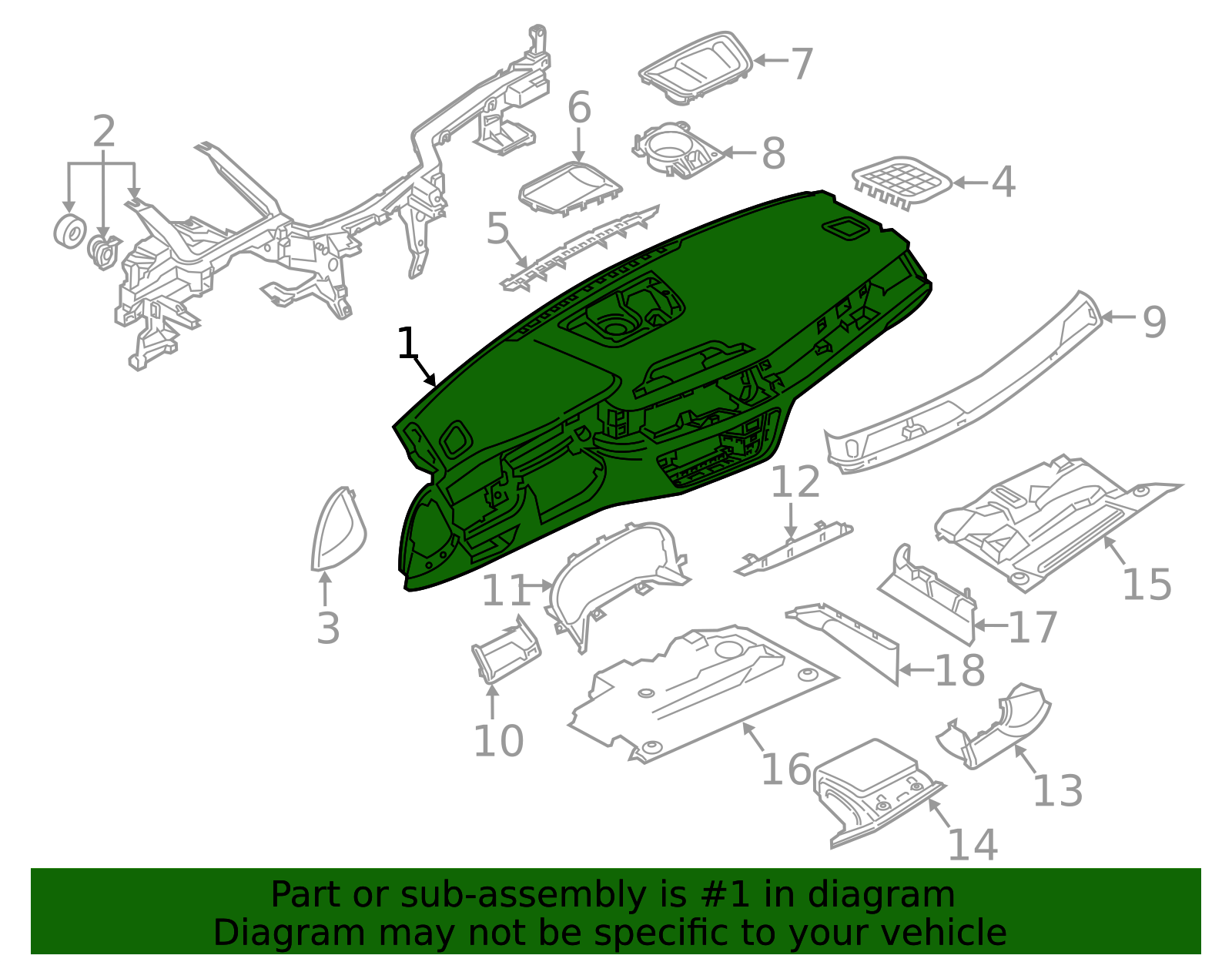 51-45-9-389-020 - 2016-2022 BMW - Instrument Panel | BMWPartsHub