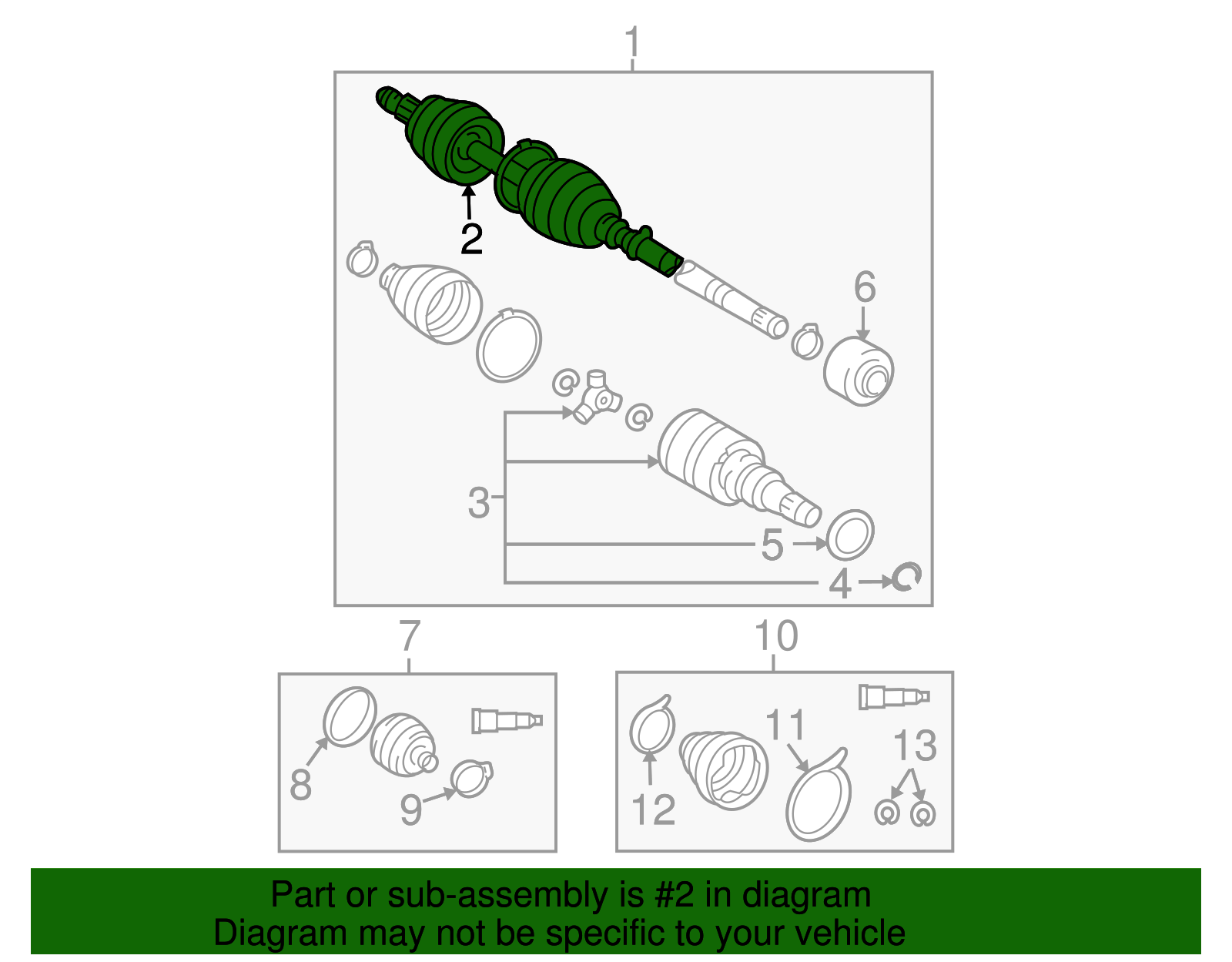 OEM GM Outer Joint Assembly For 2003-2008 Pontiac Vibe - Part No ...