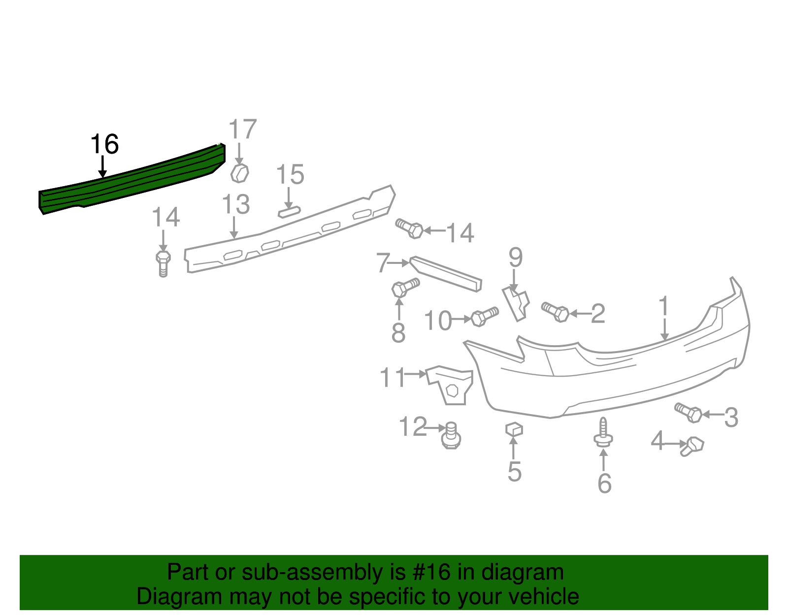 Genuine Toyota Bumper Cover Reinforcement Beam part# 52171-33120 for ...