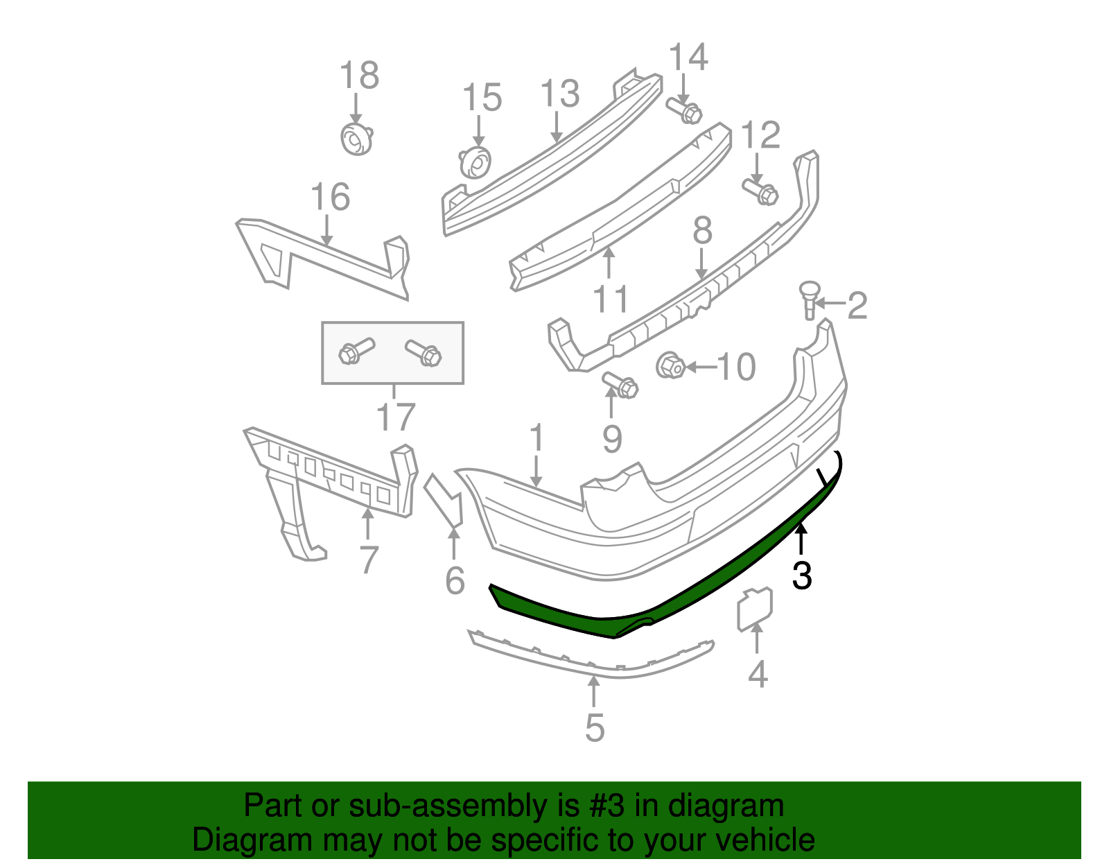 3C5-807-521-N-9B9 - Spoiler 2006-2010 Volkswagen Passat | Wolfsburg ...