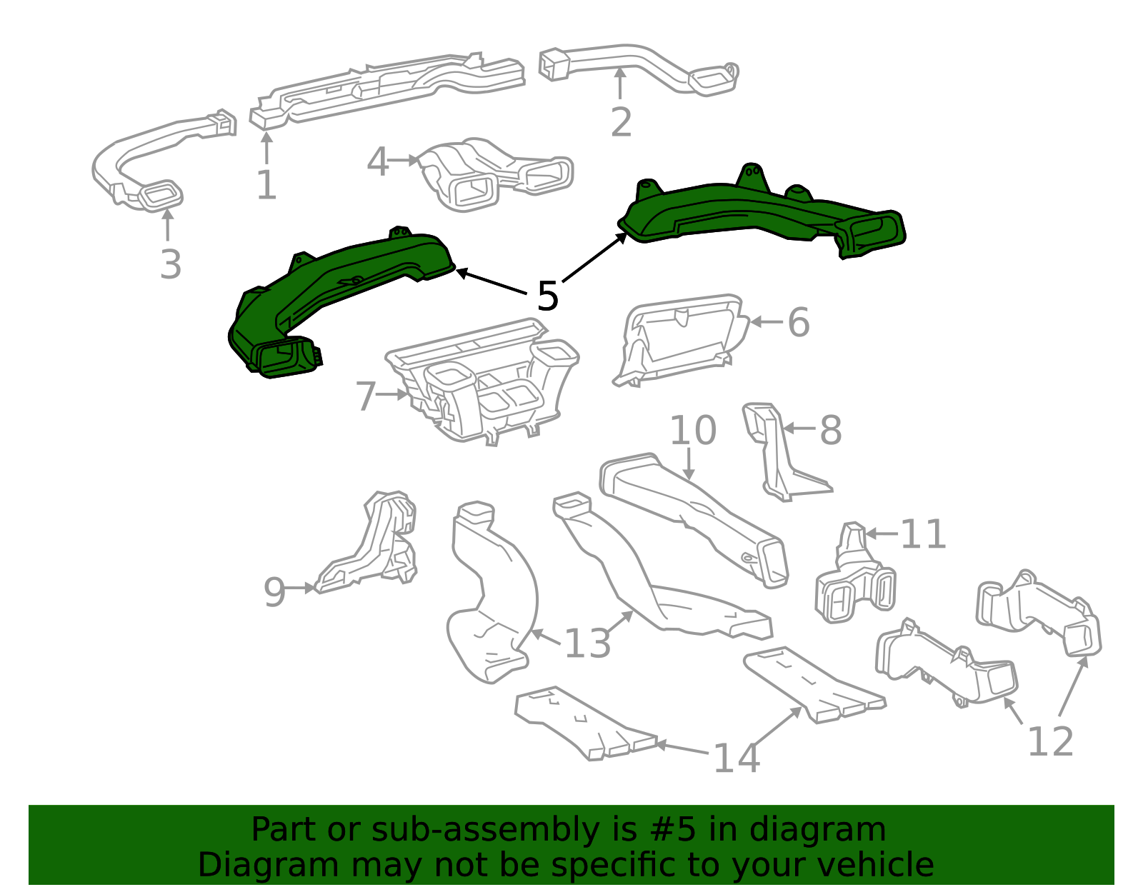 2013-2018 Lexus Instrument Panel Air Duct 55845-33240 | AutoNationParts.com