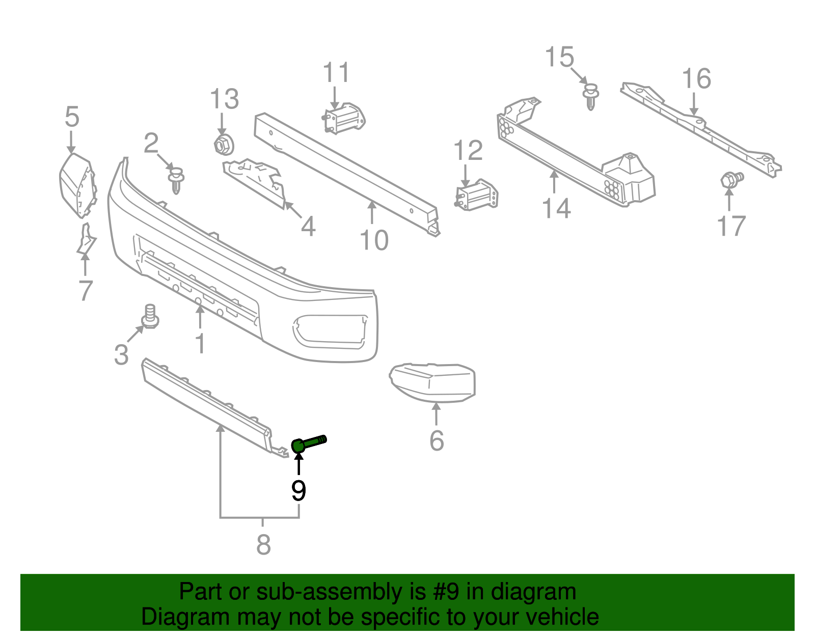 53858-60050 - Valance Panel Bolt - 2001-2014 Toyota | Nucar Toyota of ...
