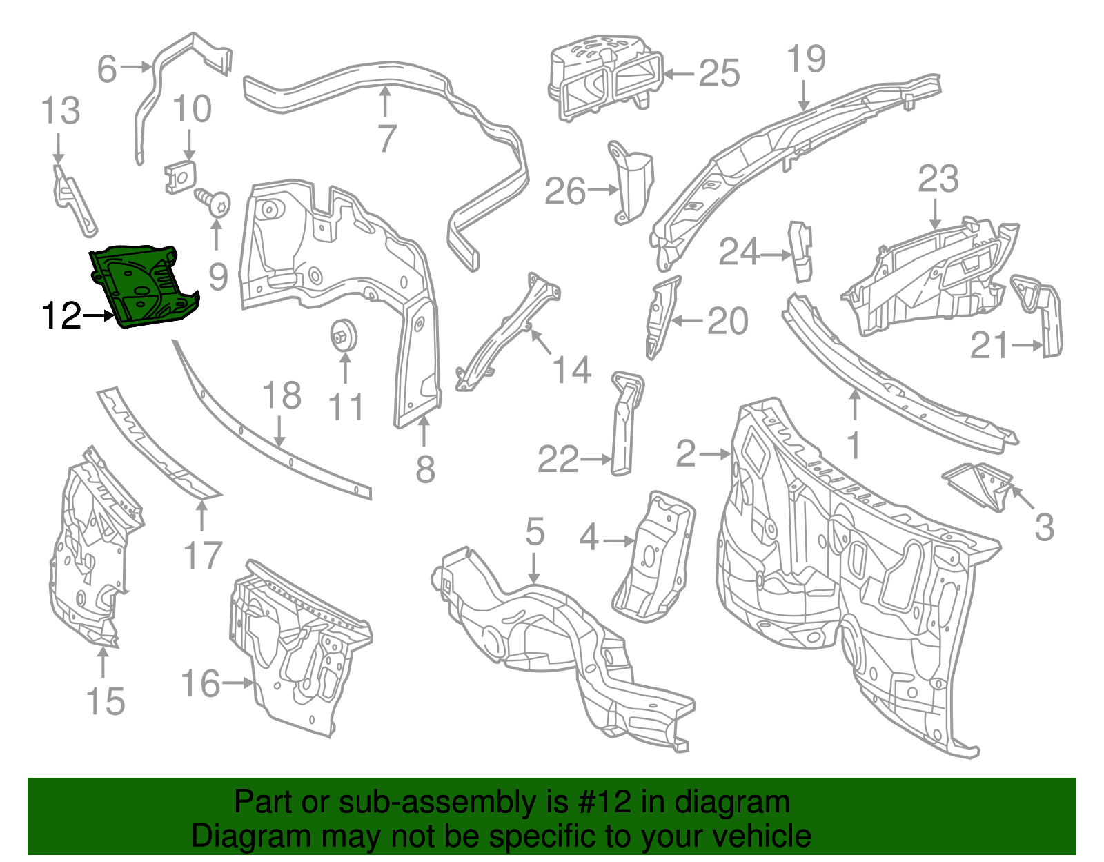 212-620-00-18 - Battery Tray 2012-2018 Mercedes-Benz | Mercedes-Benz ...