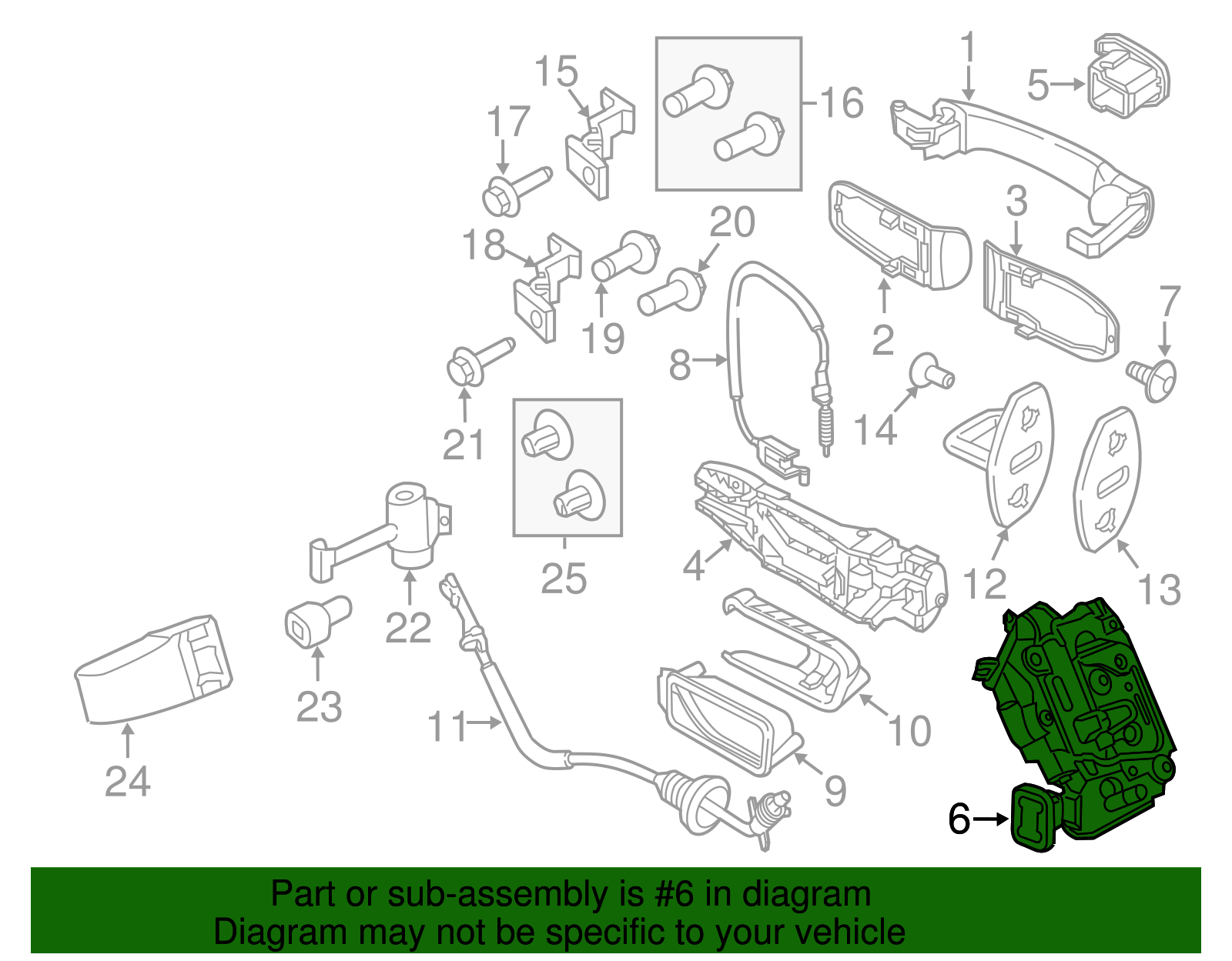 2011-2025 Volkswagen Door Lock Actuator Motor 5K4-839-015-AG | OEM ...