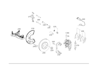 164-540-10-17 - Brake Pad Wear Indicator Sensor 2002-2019 Mercedes-Benz ...