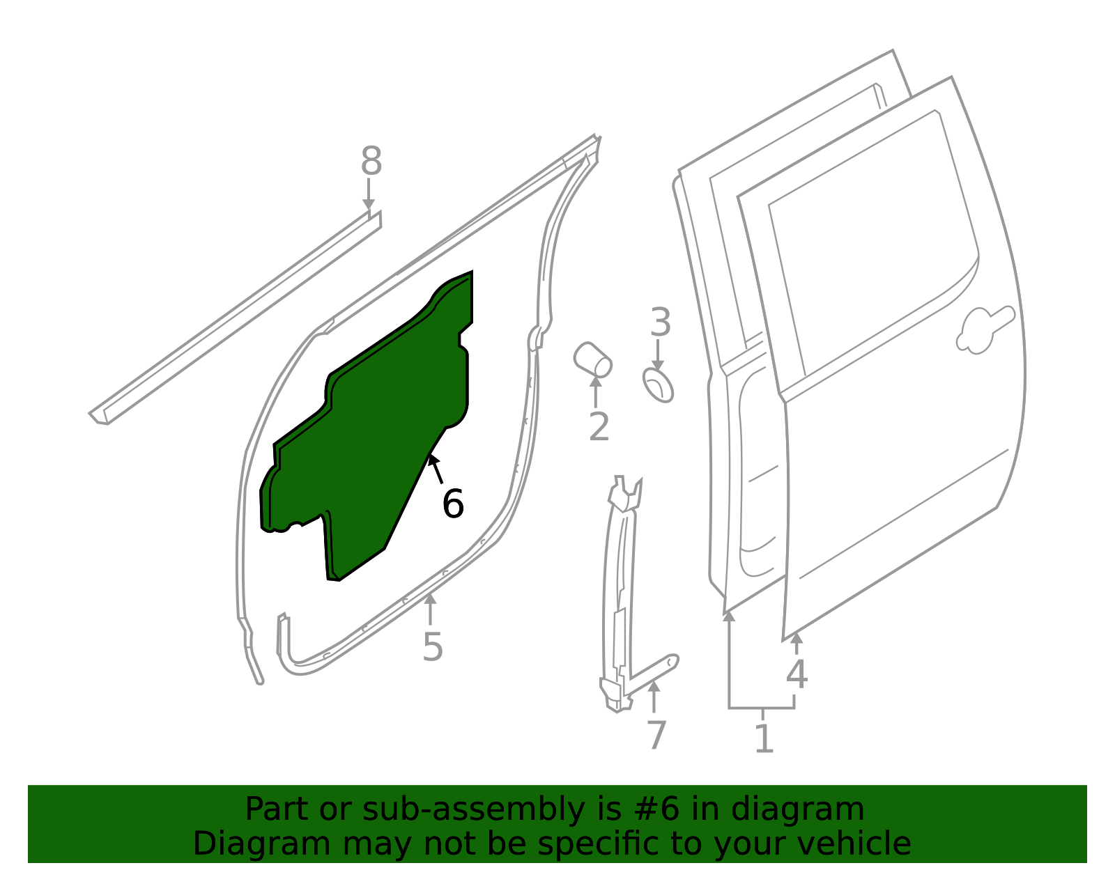 82860-9BM0A - High-Quality Door Water Deflector for 2005-2021 Nissan ...
