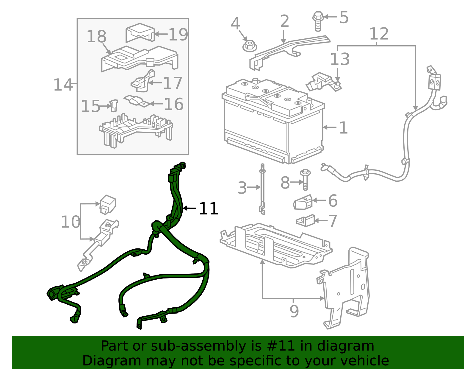 Battery Cable 84221362 - Reliable Power Connections | AutoNation Parts