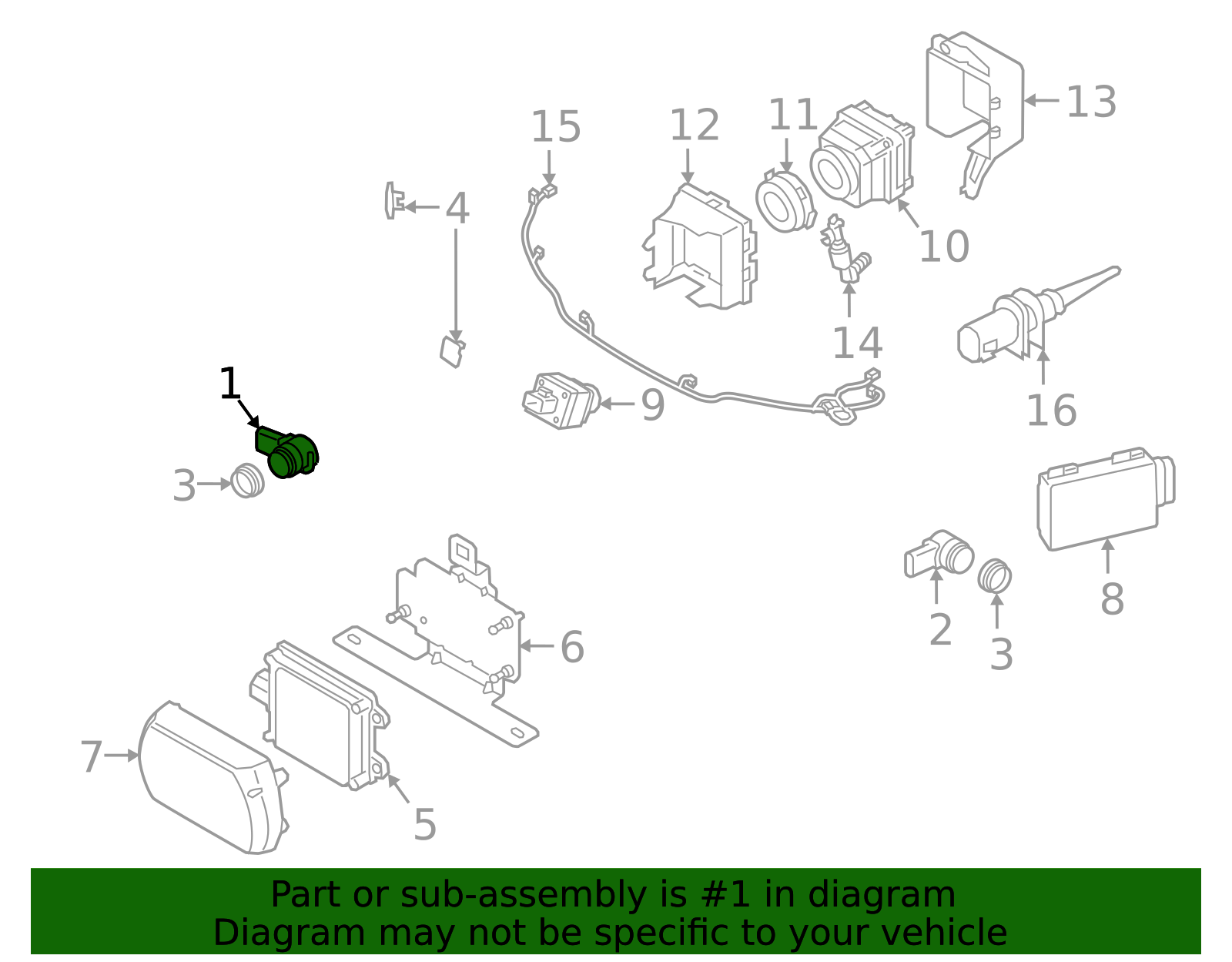 66-20-9-283-754 - Park Sensor - 2014-2023 BMW | BMW Parts Exchange