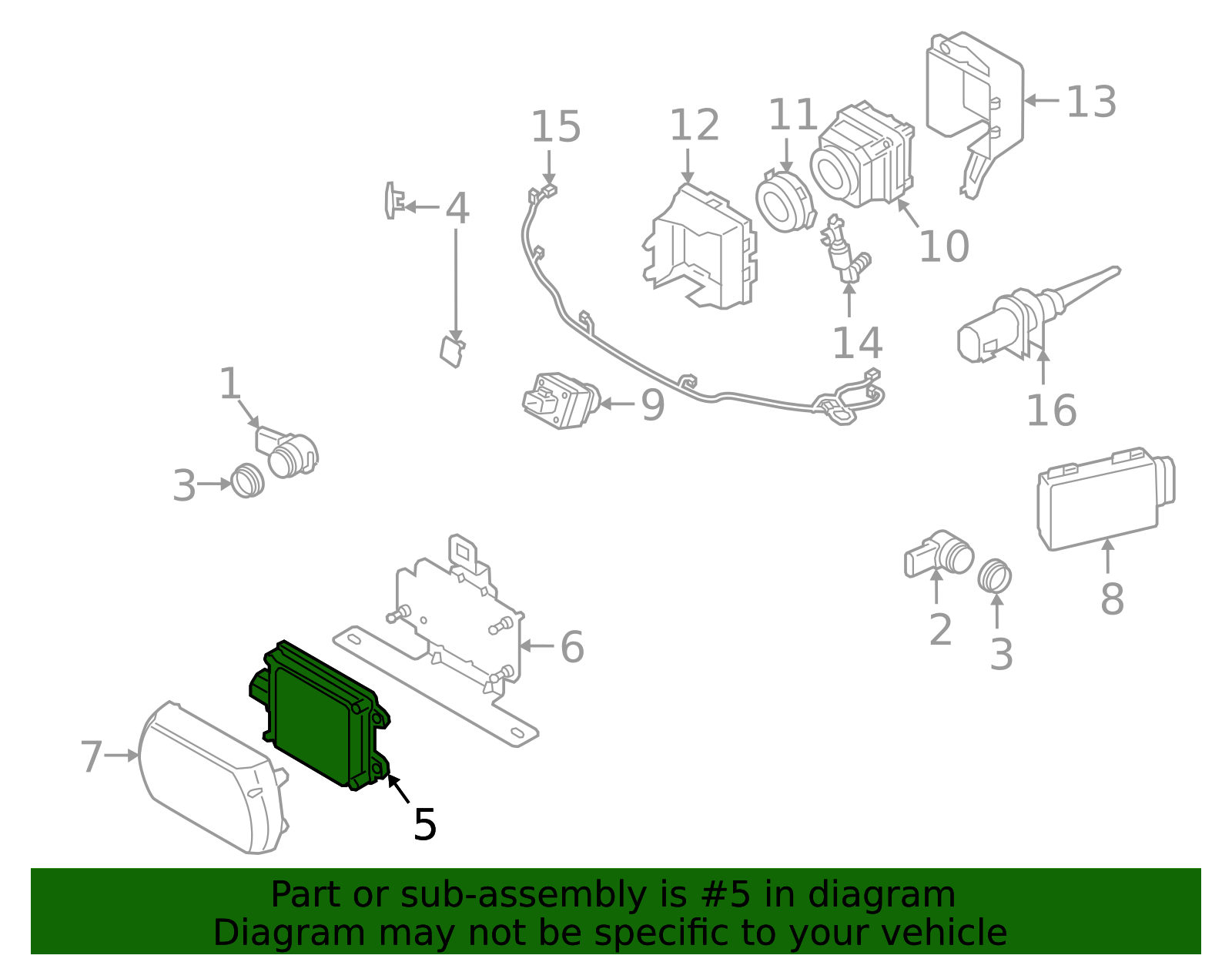 OEM BMW Distance Sensor Part# 66315a81716 | BMW Parts Center