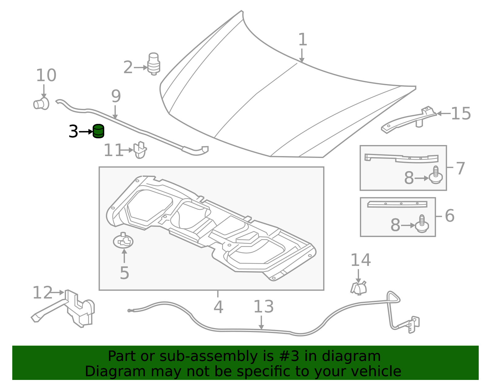 74177-TR0-A01 - Trunk Lid Cushion 2012-2022 Honda | Honda Parts Online