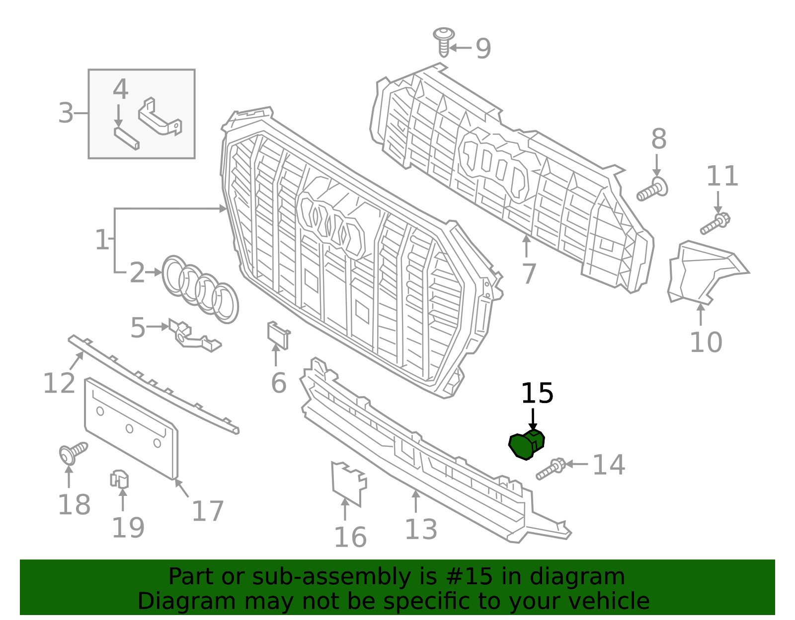 2019-2024 Audi Q3 Blank Cover 83A-807-007-9B9 | TascaParts.com