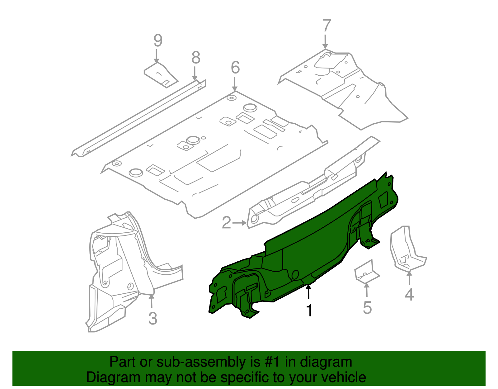 2005-2010 Volkswagen Jetta Rear Body Panel 1K5-813-301-A | vwpartscenter