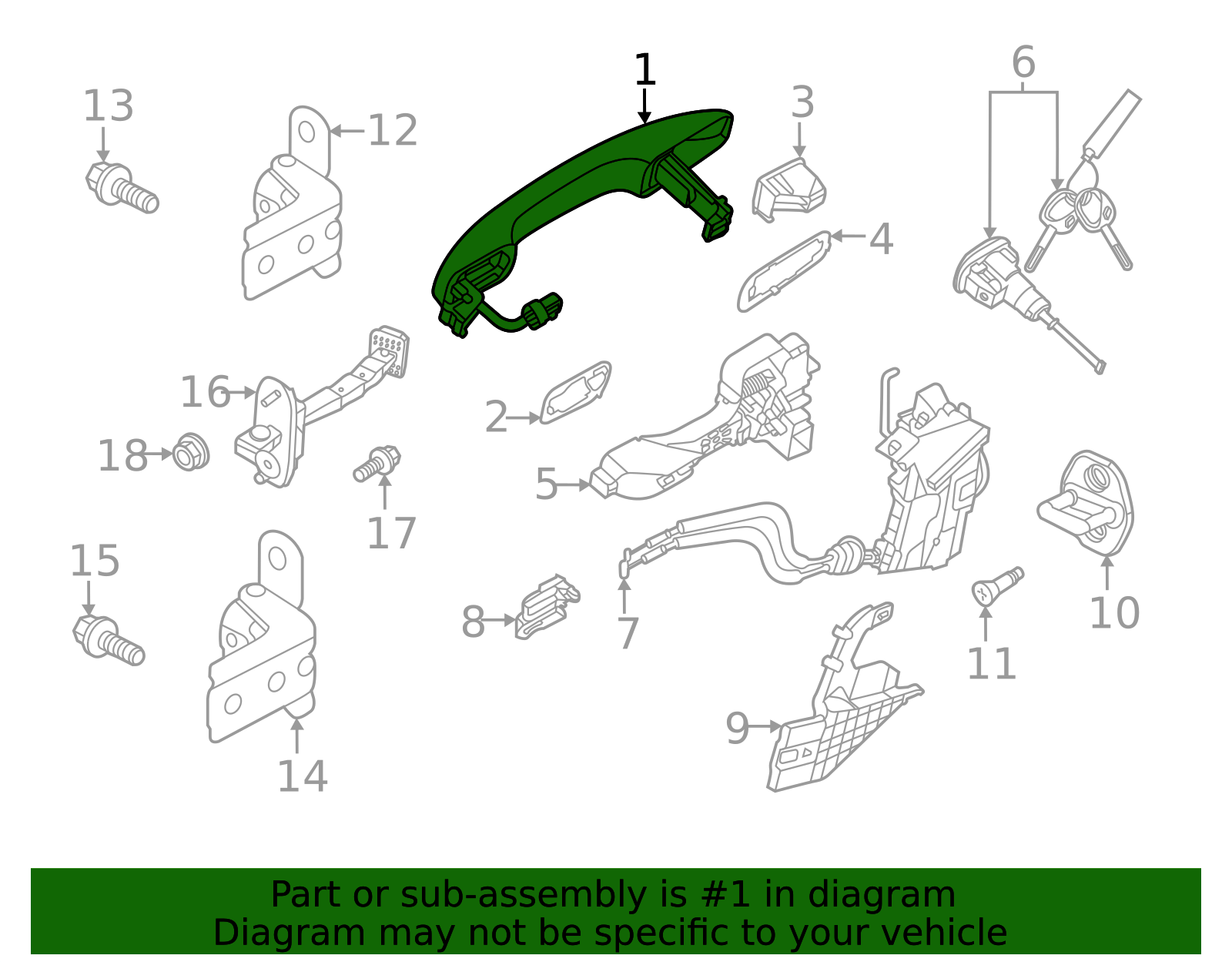 82651-K0210 - Handle, Outside 2020-2025 Kia Soul | Kia.Parts Store