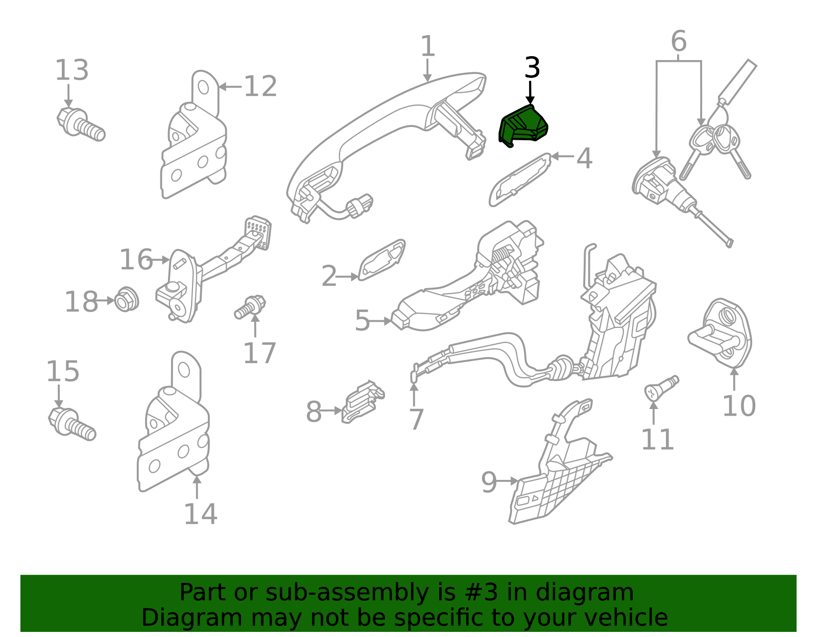 82652-K0010 - Exterior Door Handle Cover 2020-2025 Kia Soul | Kia.Parts ...