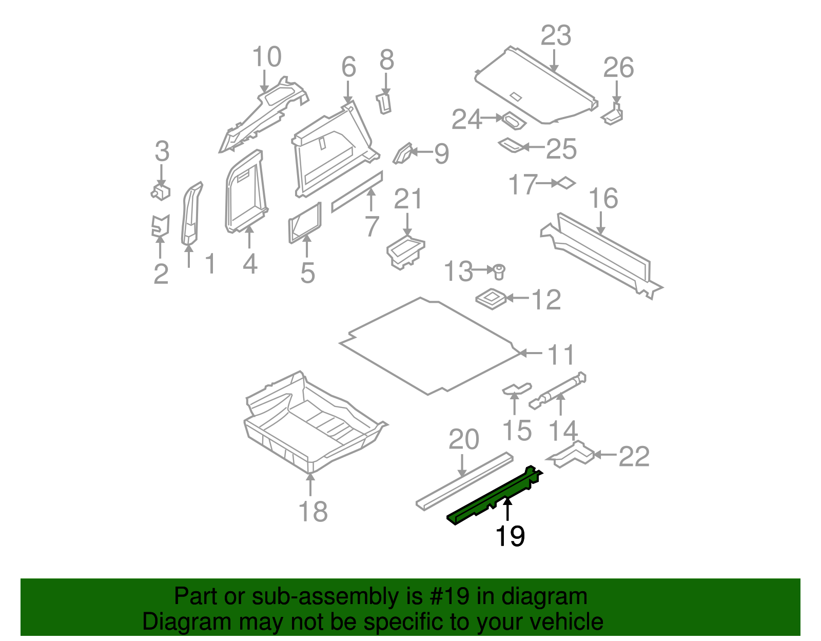 2007-2018 BMW X5 | Pad | 51477145913 | BMW OEM Parts Store