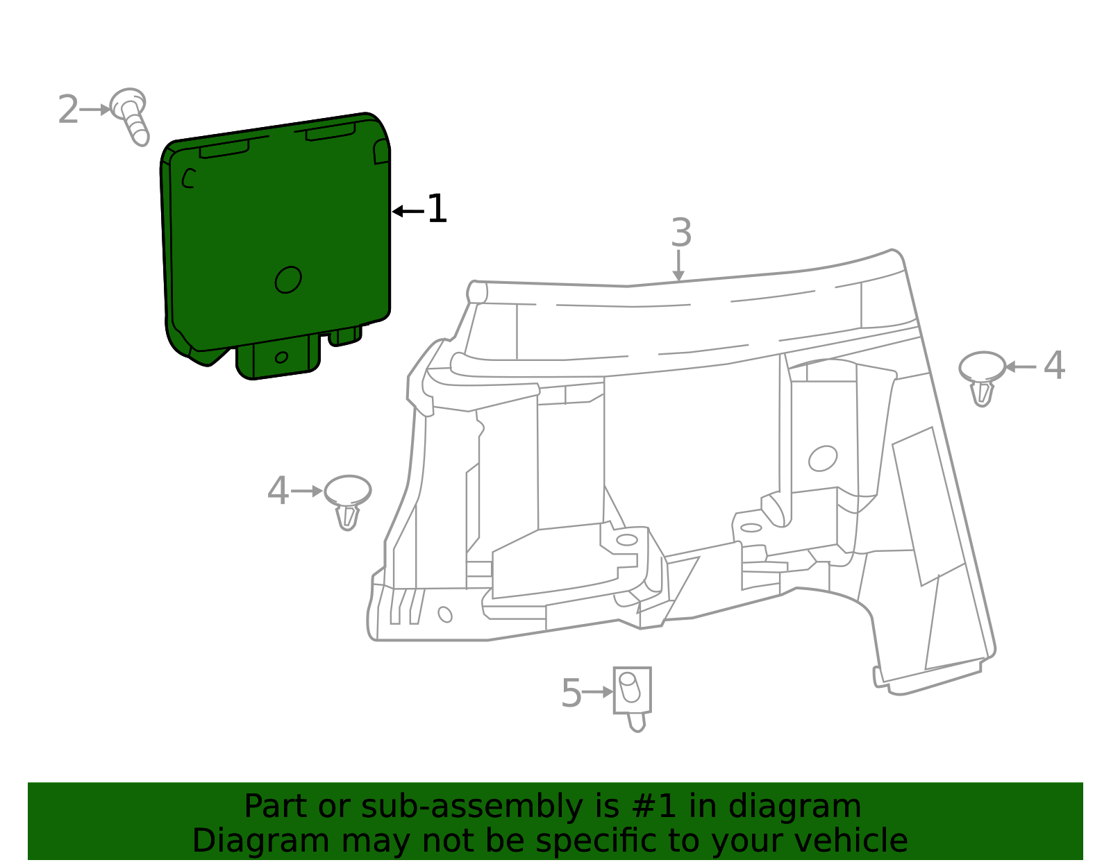 F1FZ-14C689-A - Blind Spot Detection System Warning Sensor 2015-2018 ...