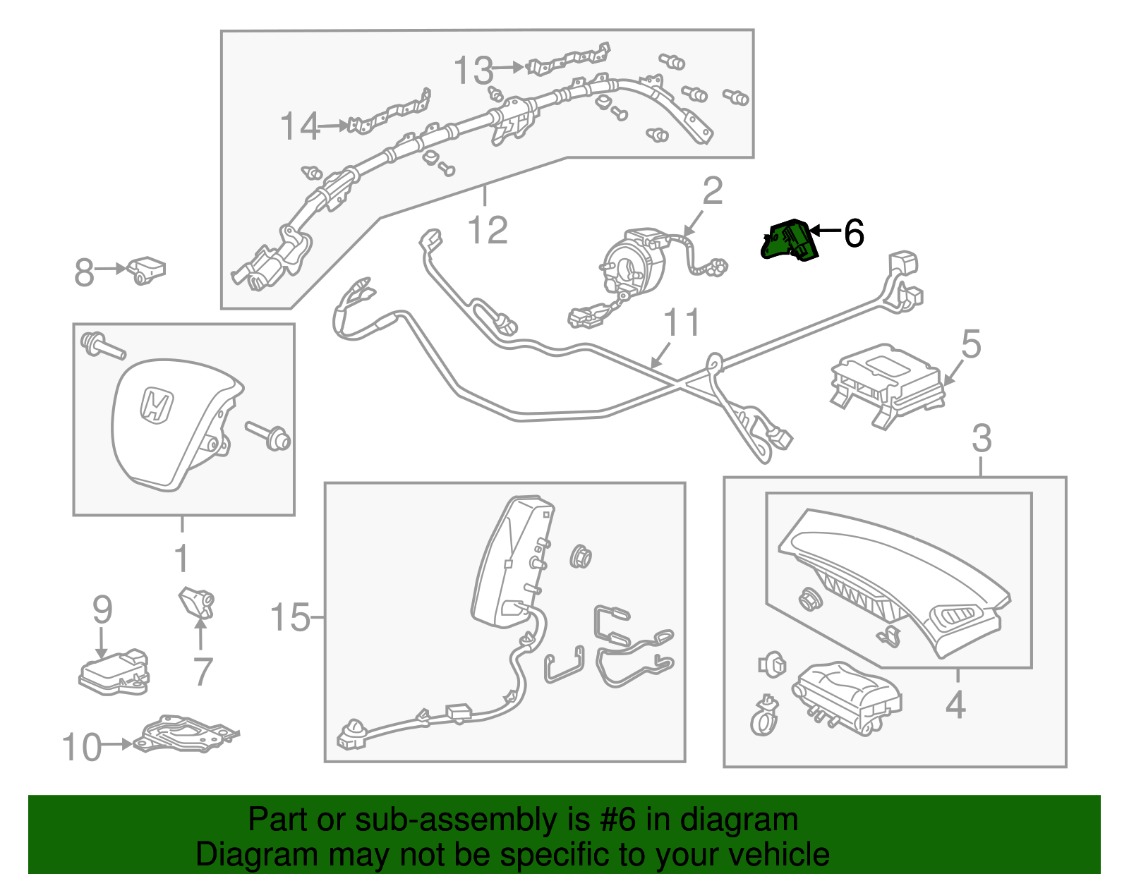 77930-TA0-B21 - Ft Impact Sensor 2008-2012 Honda Accord | Honda Parts ...