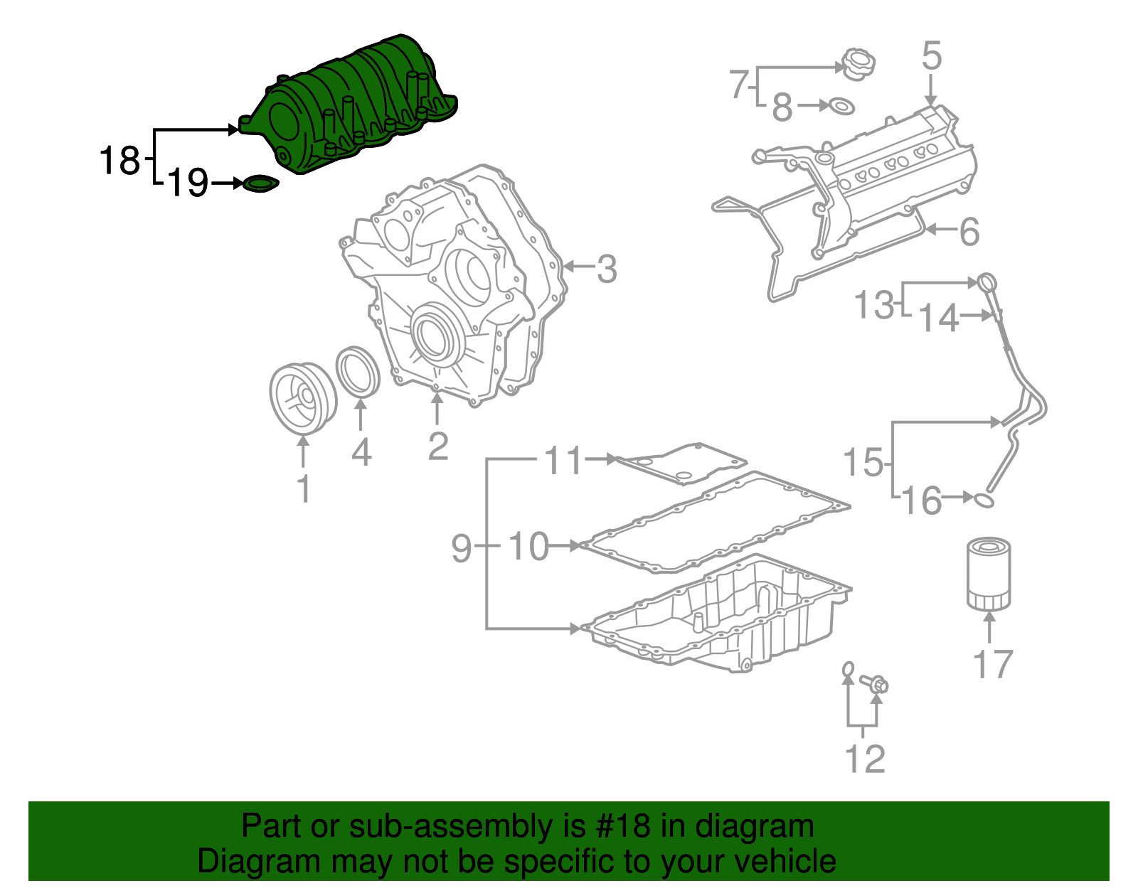 19330172 - 2000-2011 GM - Intake Manifold Kit with Seals | Partners Chevy