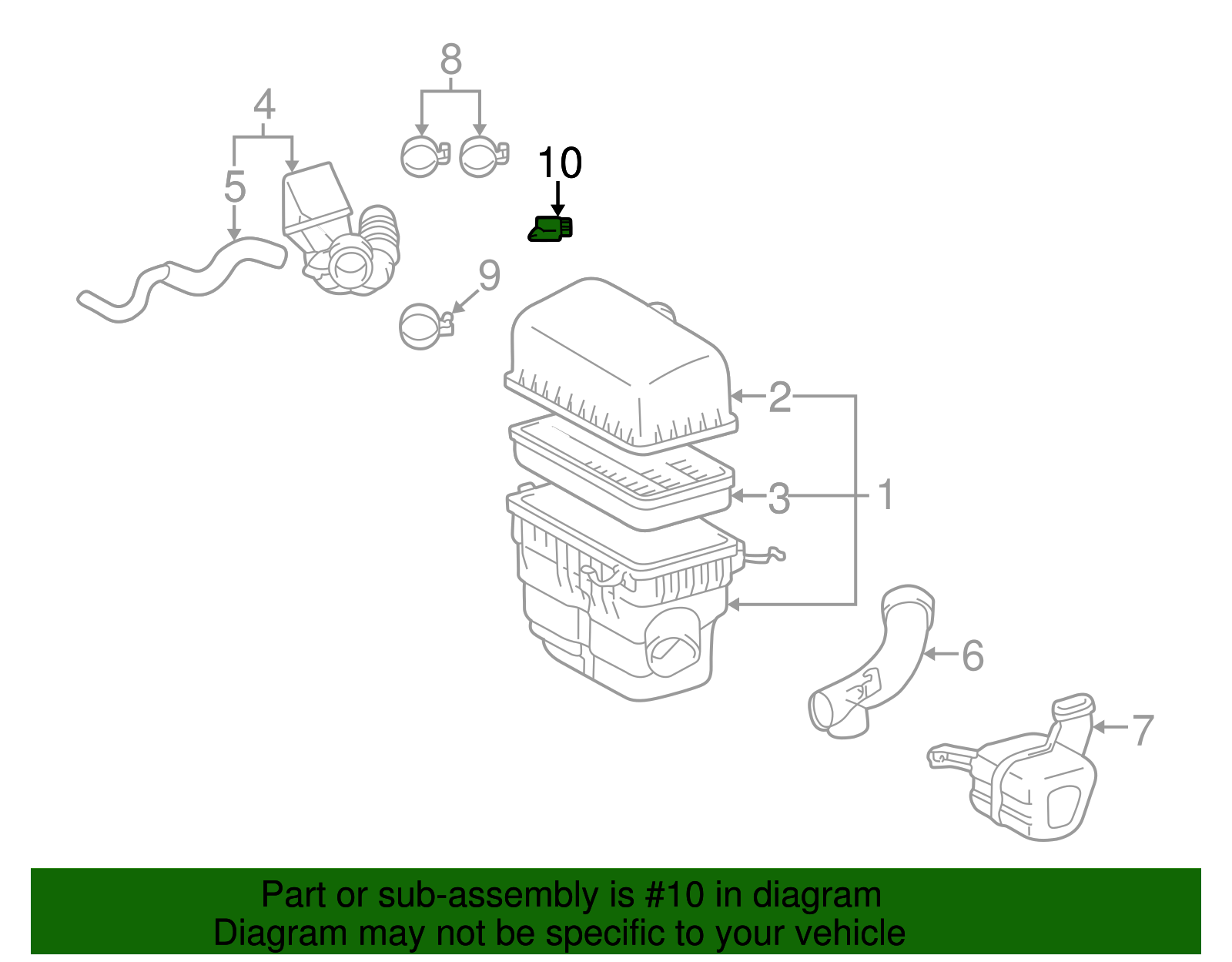 22204-21010 - Mass Air Flow Sensor - 1999-2003 Lexus | My L Parts
