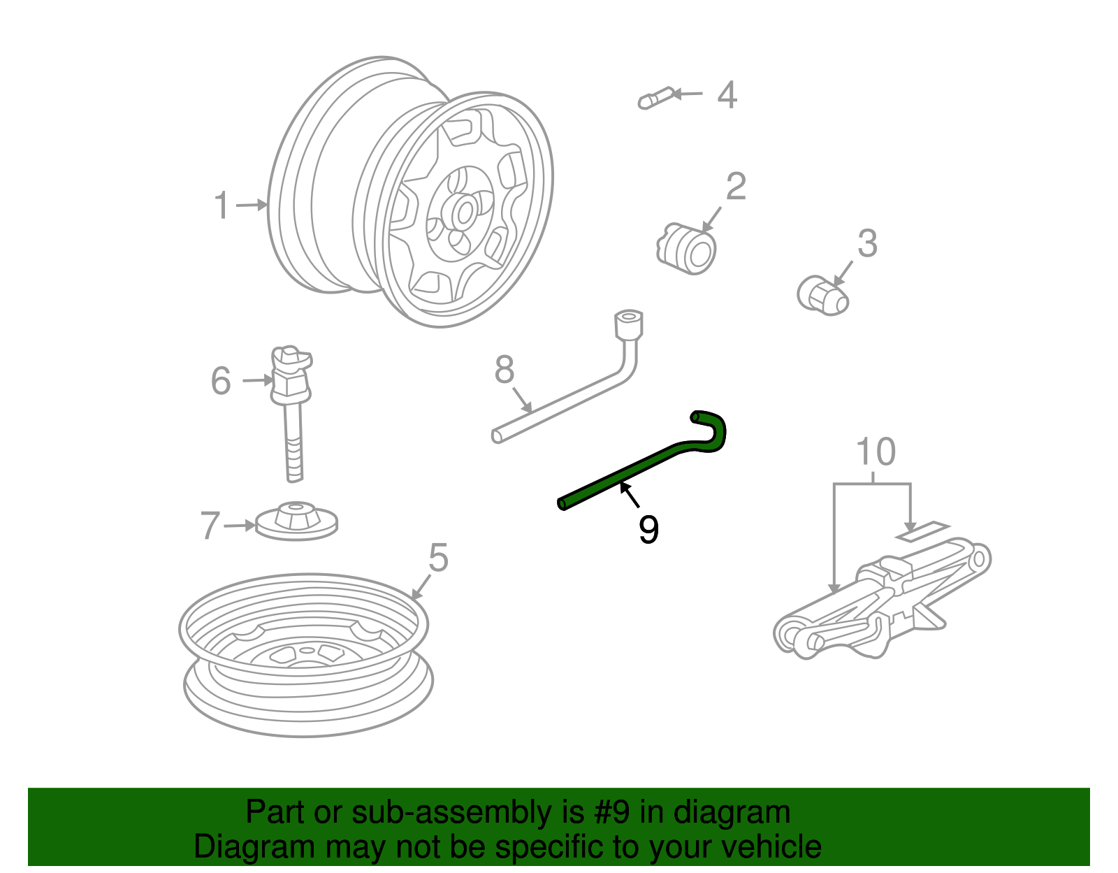 89320-S05-003 - Floor Jack Handle 2002-2015 Honda | Honda Parts Online