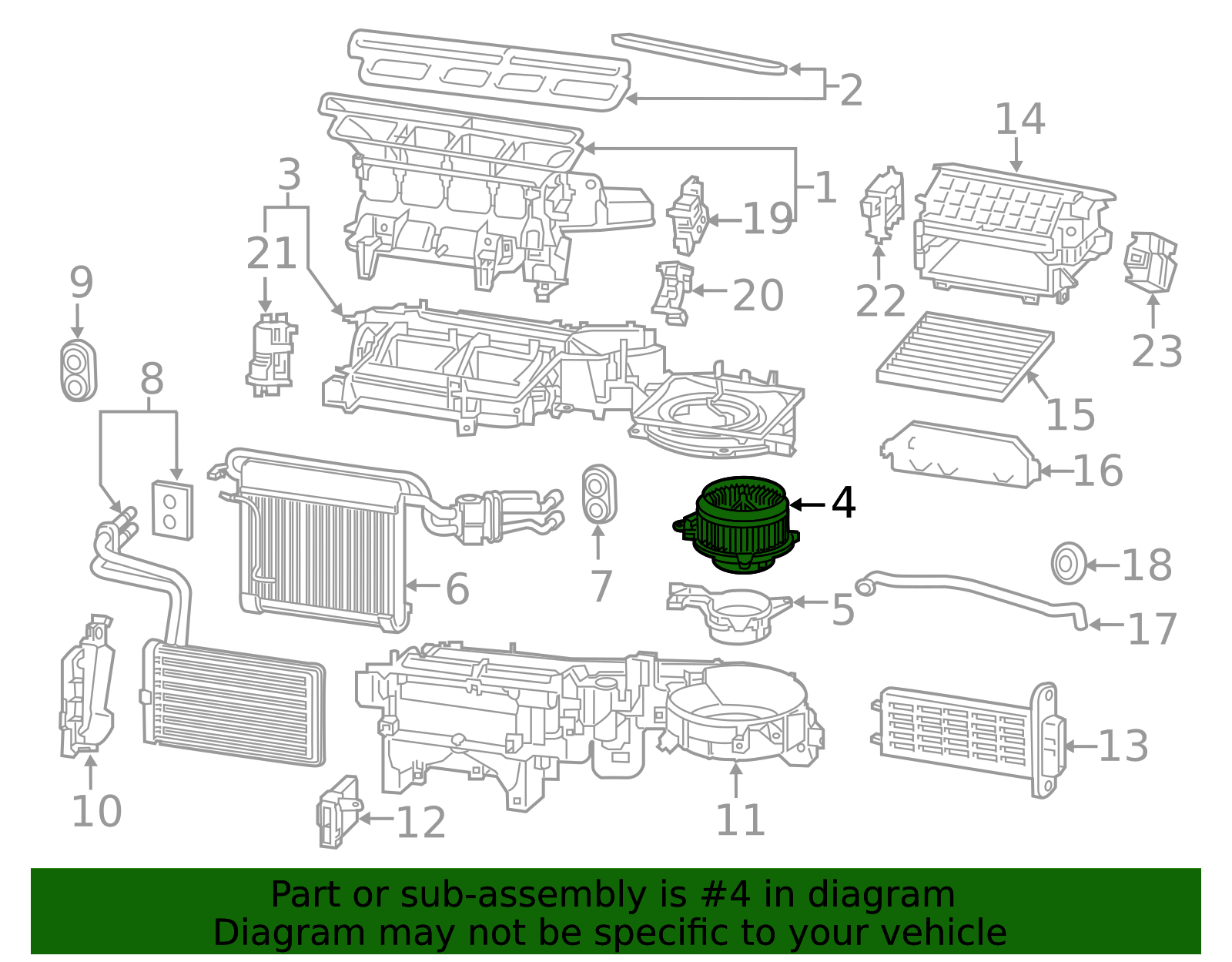 Motor Sub-Assembly, Blower With Fan 87103-04050 | OEM Parts Online