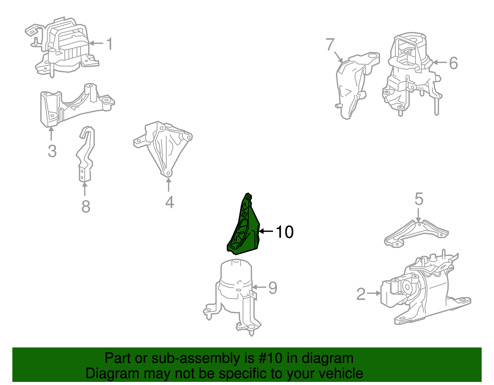 12311-F0010 - Front Mount Bracket 2018-2025 Toyota | Longo Toyota Parts