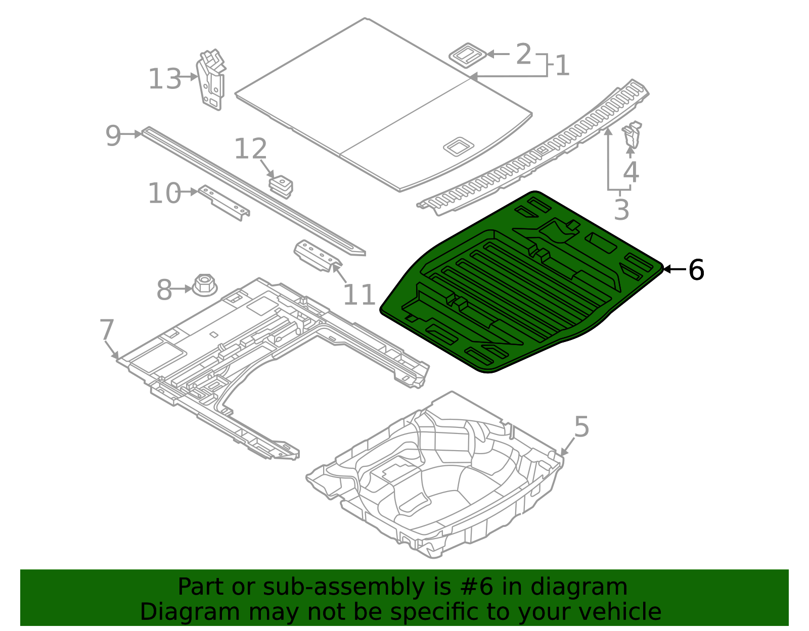 2021-2025 Audi RS6 Avant Package Tray 4K9-864-106 | TascaParts.com