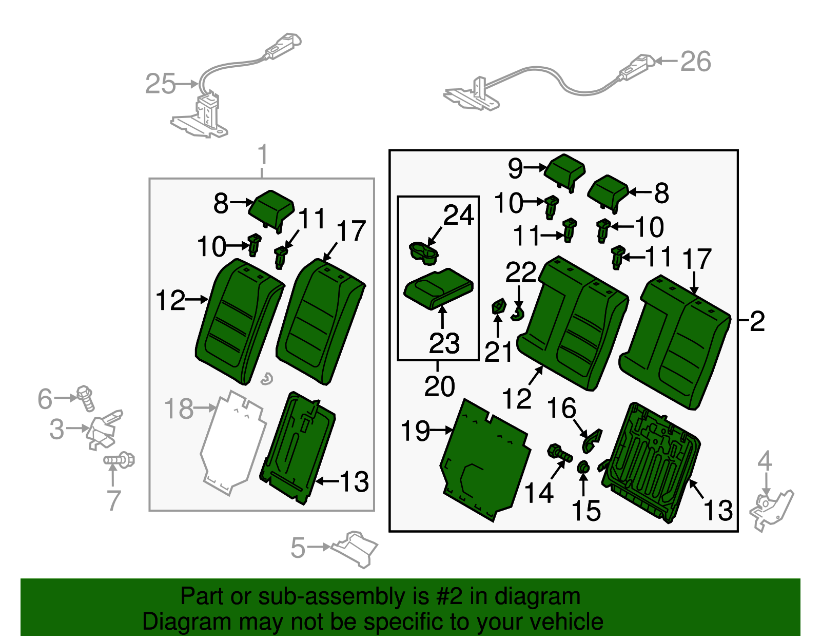 2018 Mazda 3 | Seat Back Assembly | BAES-57-450A-02 | Mazda Online Parts