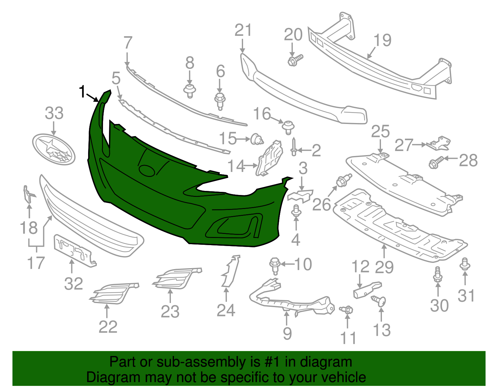 2017-2020 Subaru BRZ Bumper Cover 57702CA280 | Subaru Parts Pros ...
