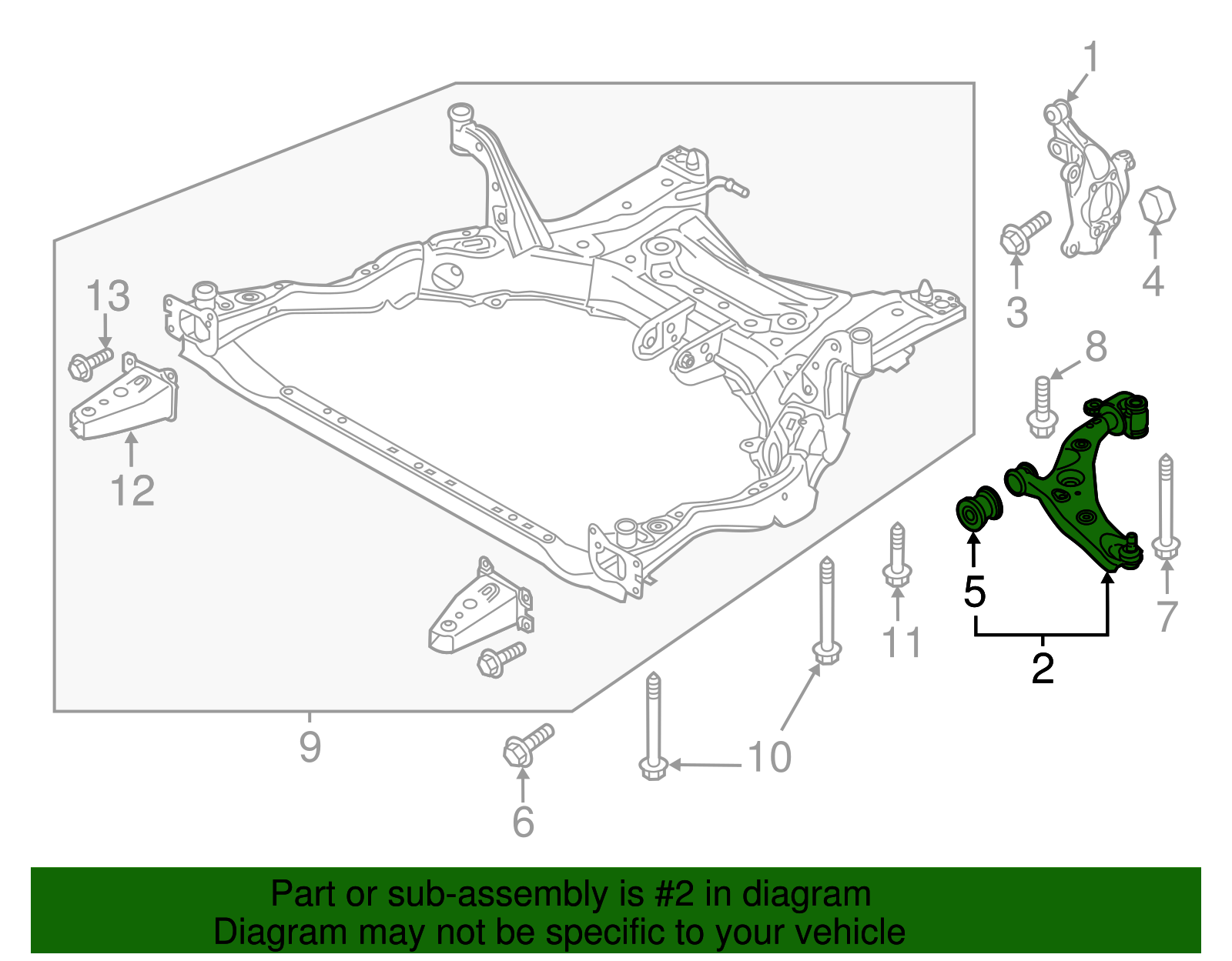 2014-2021 Mazda 6 | Lower Control Arm | GHP9-34-350M | Mazda Online Parts