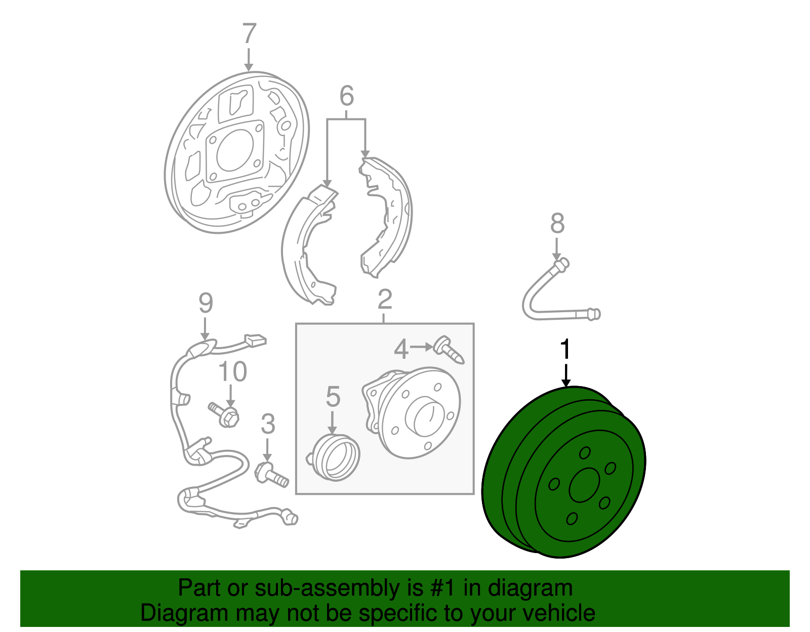 2009 Toyota Prius Drum 42431-20450 | Toyota Parts Center