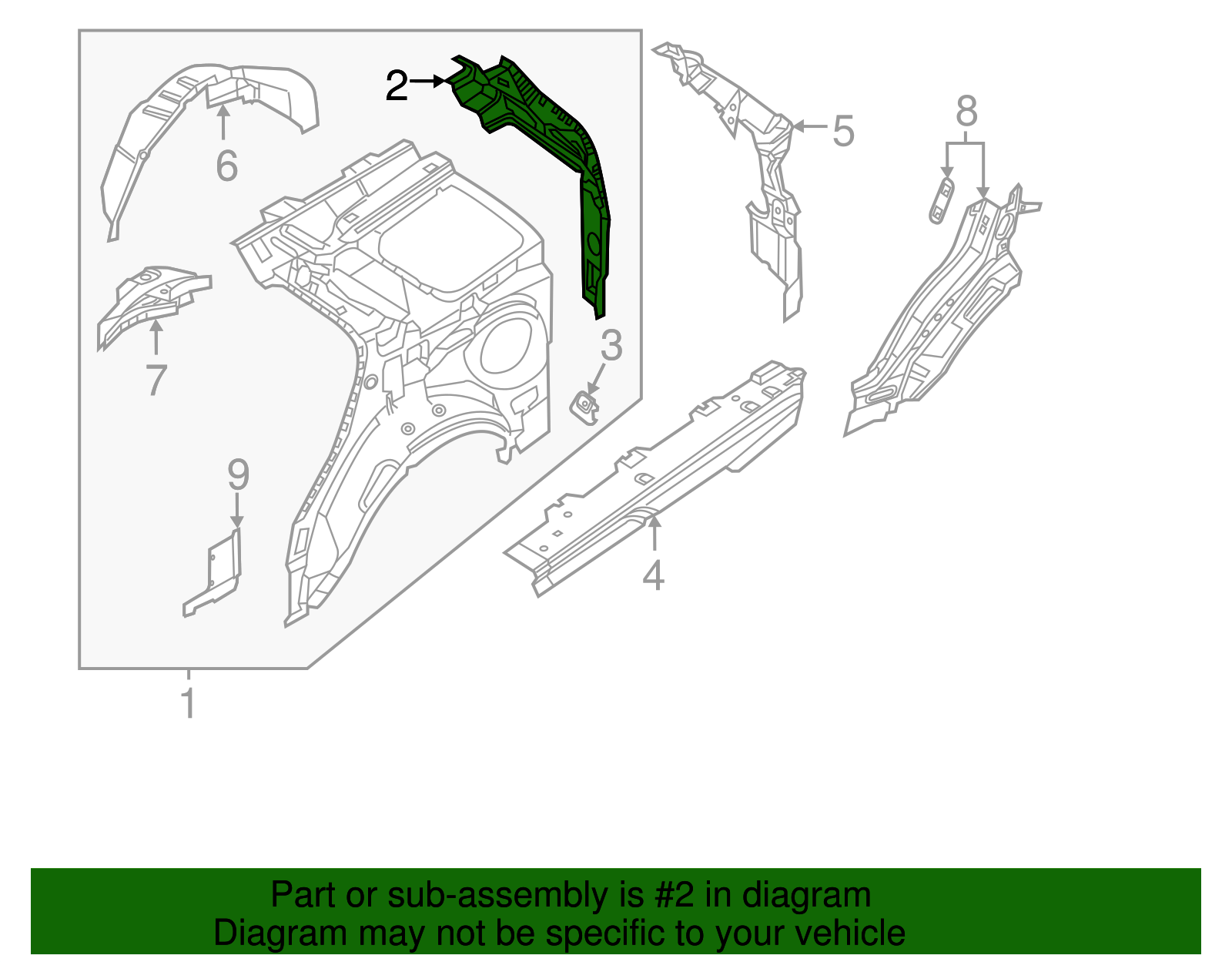 2011-2019 Ford Rear Pillar BB5Z-7841021-A | Miracle Ford Parts