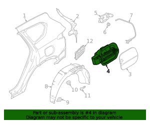 Hyundai - 81595-CL000 - Fuel Pocket - 2021-2023 Hyundai Santa Fe | OEM ...