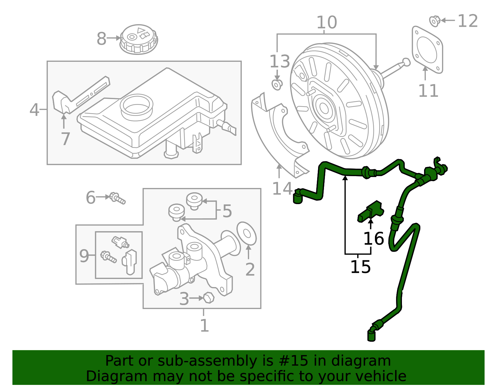 2018-2023 Volkswagen Booster Hose 3QF-612-041-E | VW Direct Auto Parts