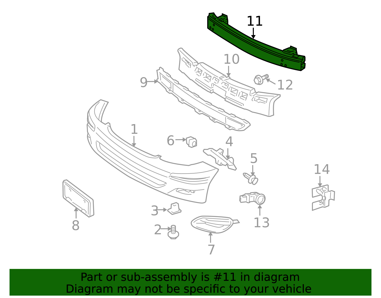 2004-2010 Toyota Sienna Impact Bar 52021-AE010 | MotorMotor