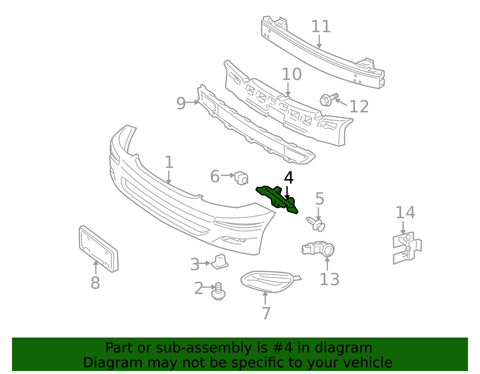 2004-2010 Toyota Sienna Side Support 52115-AE010 | Toyota Parts Center