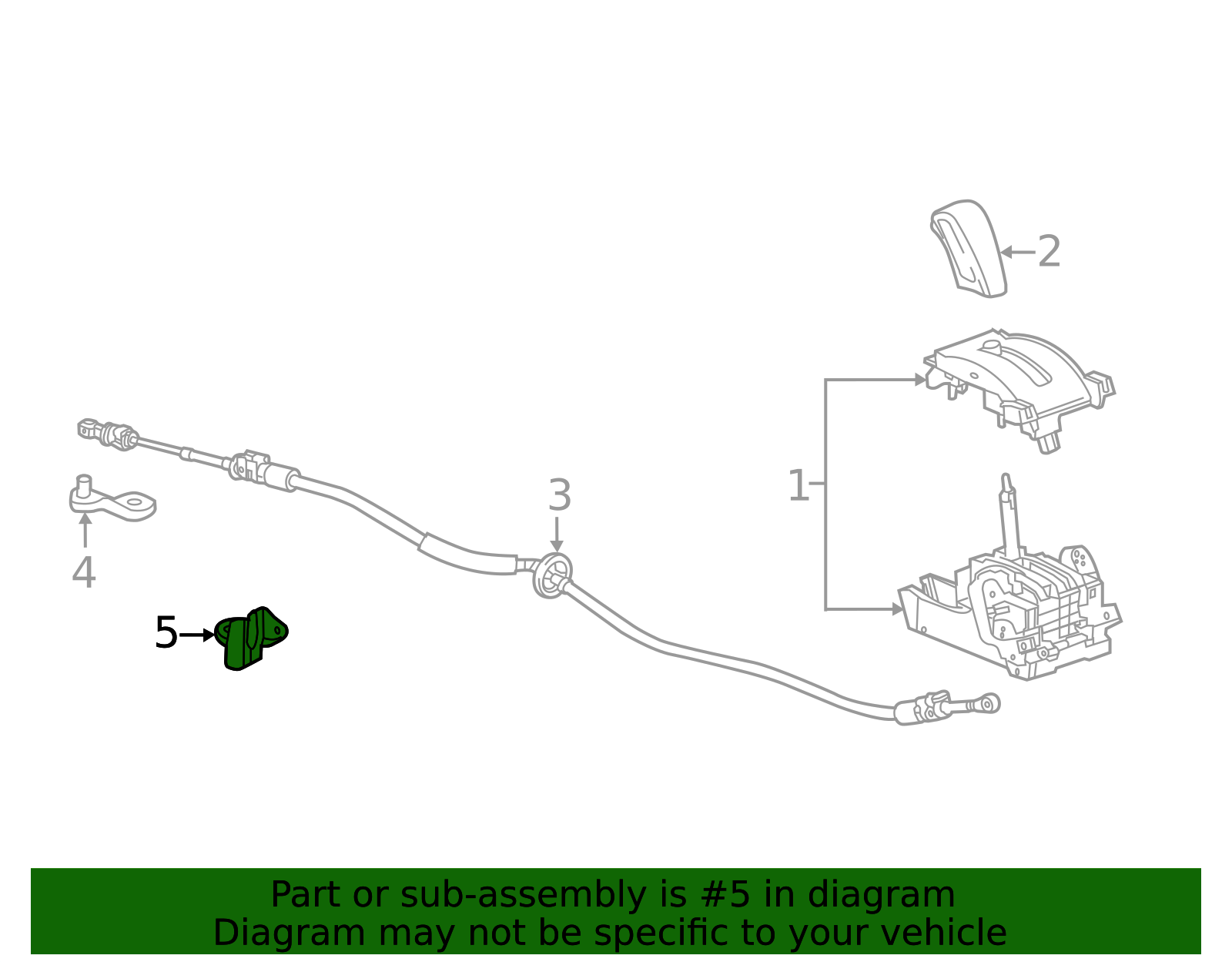 25985404 - Automatic Transmission Range Selector Lever Cable Bracket ...