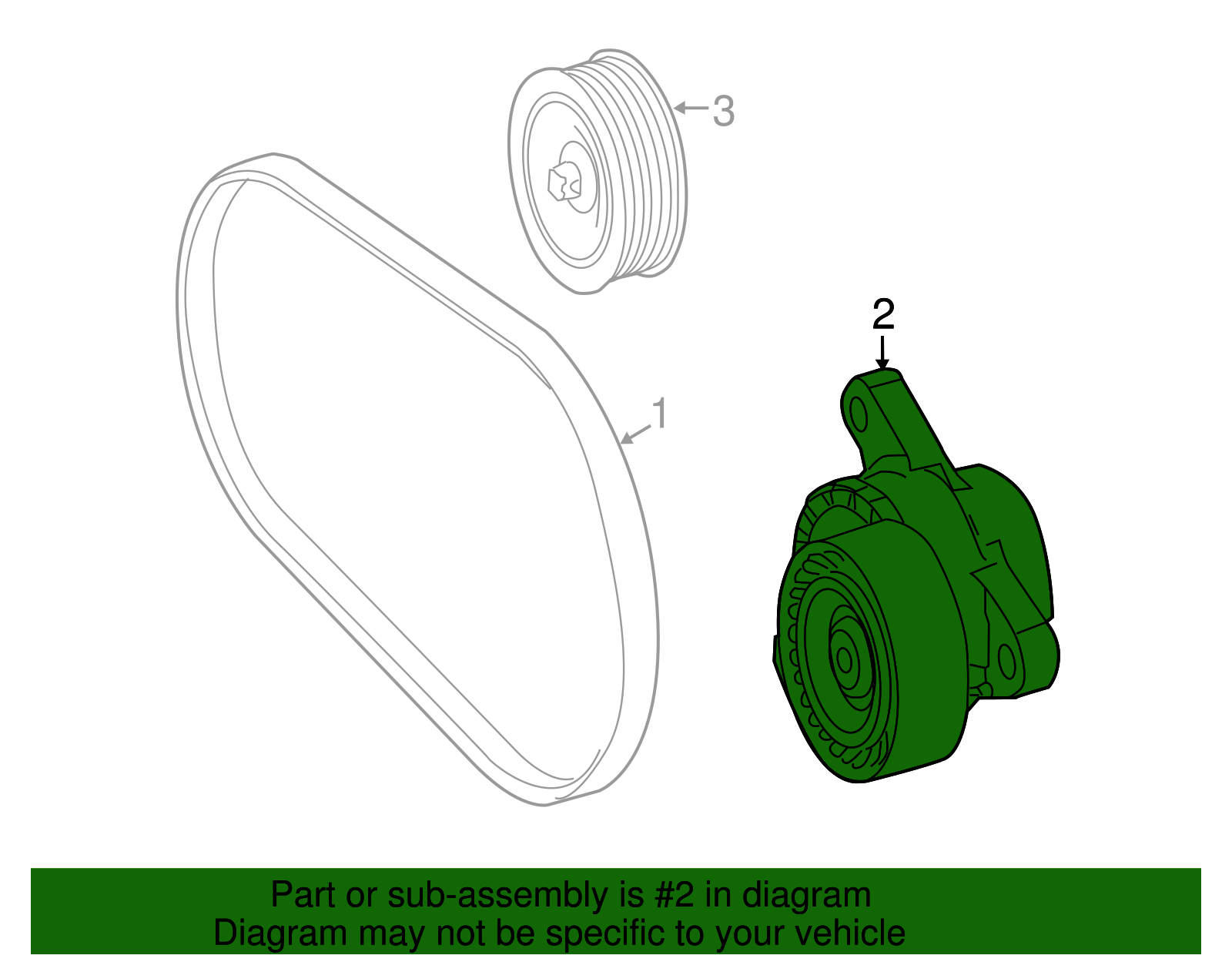 Genuine OEM Tensioner | 276-200-03-70 | Fits Select 2012-2023 Mercedes ...