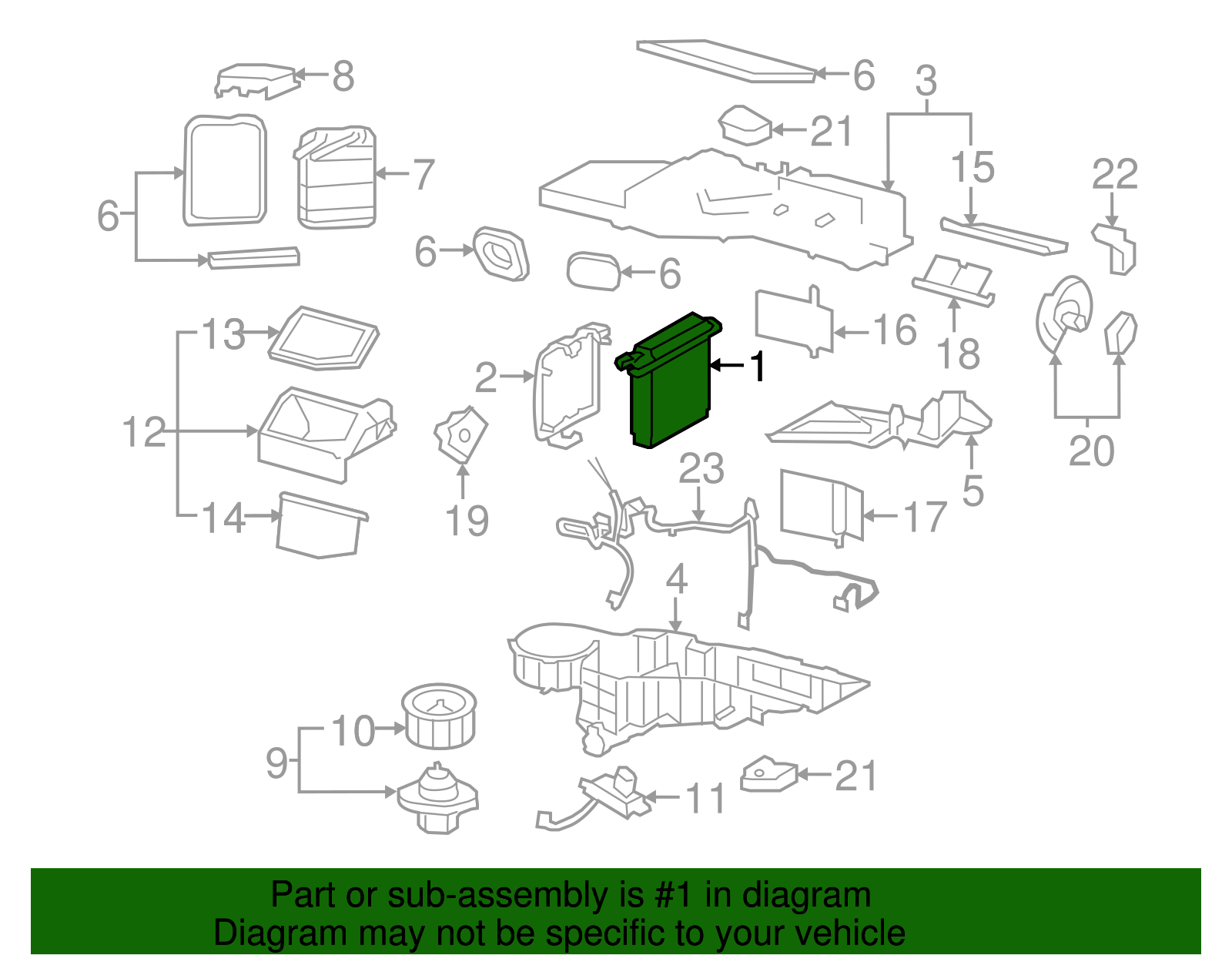 2007-2014 GM Air Conditioning Evaporator Core 20871103 | Shop Matick ...