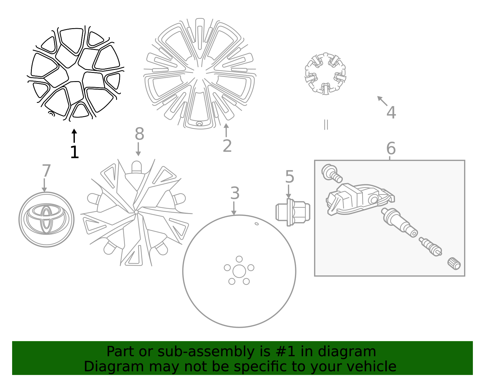 42611-47651 - Wheel, Alloy - OEM Genuine Toyota Parts