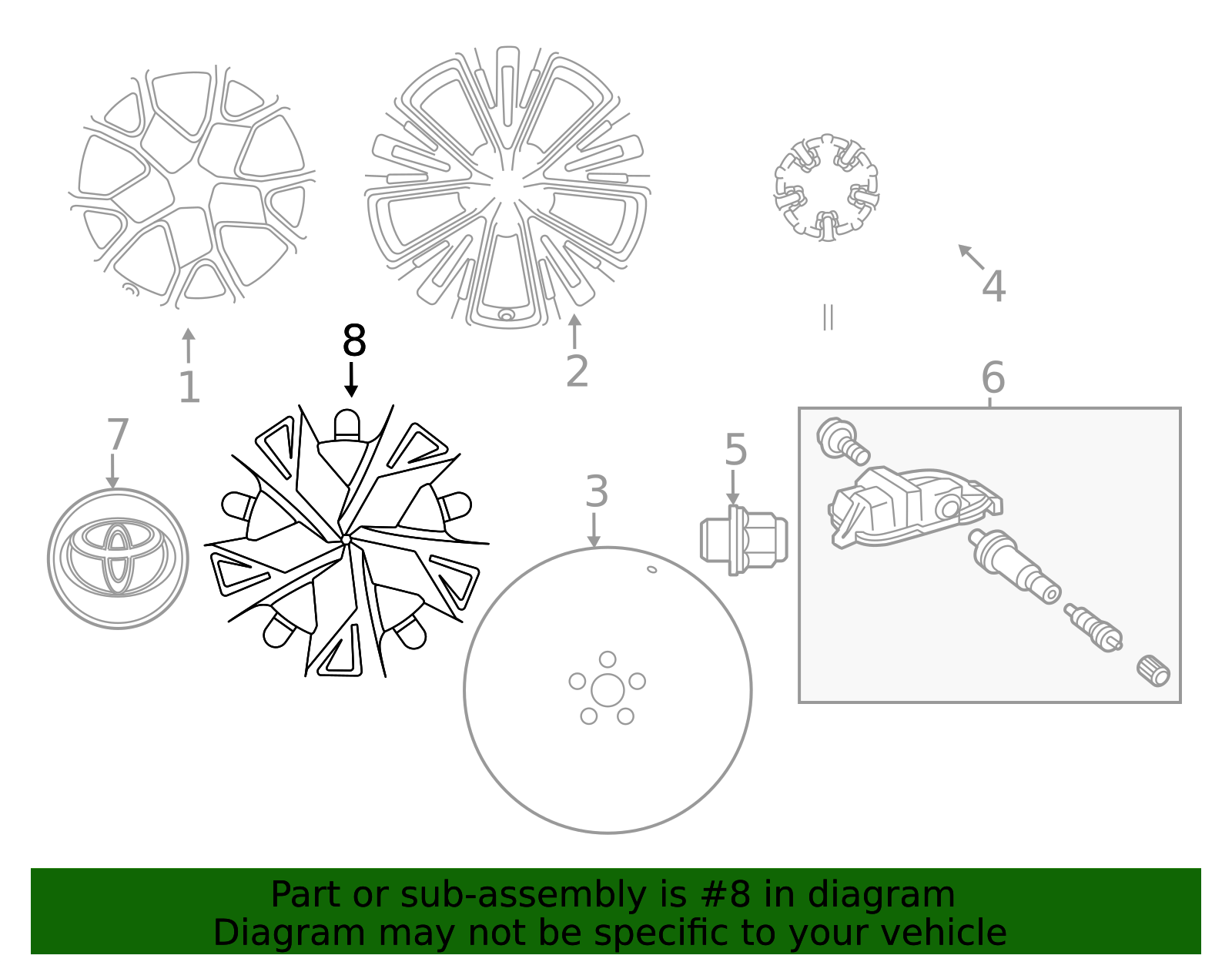 2023-2025 Toyota 2023-2024 Toyota - Wheel Cover 42602-47320 | Sparks Parts