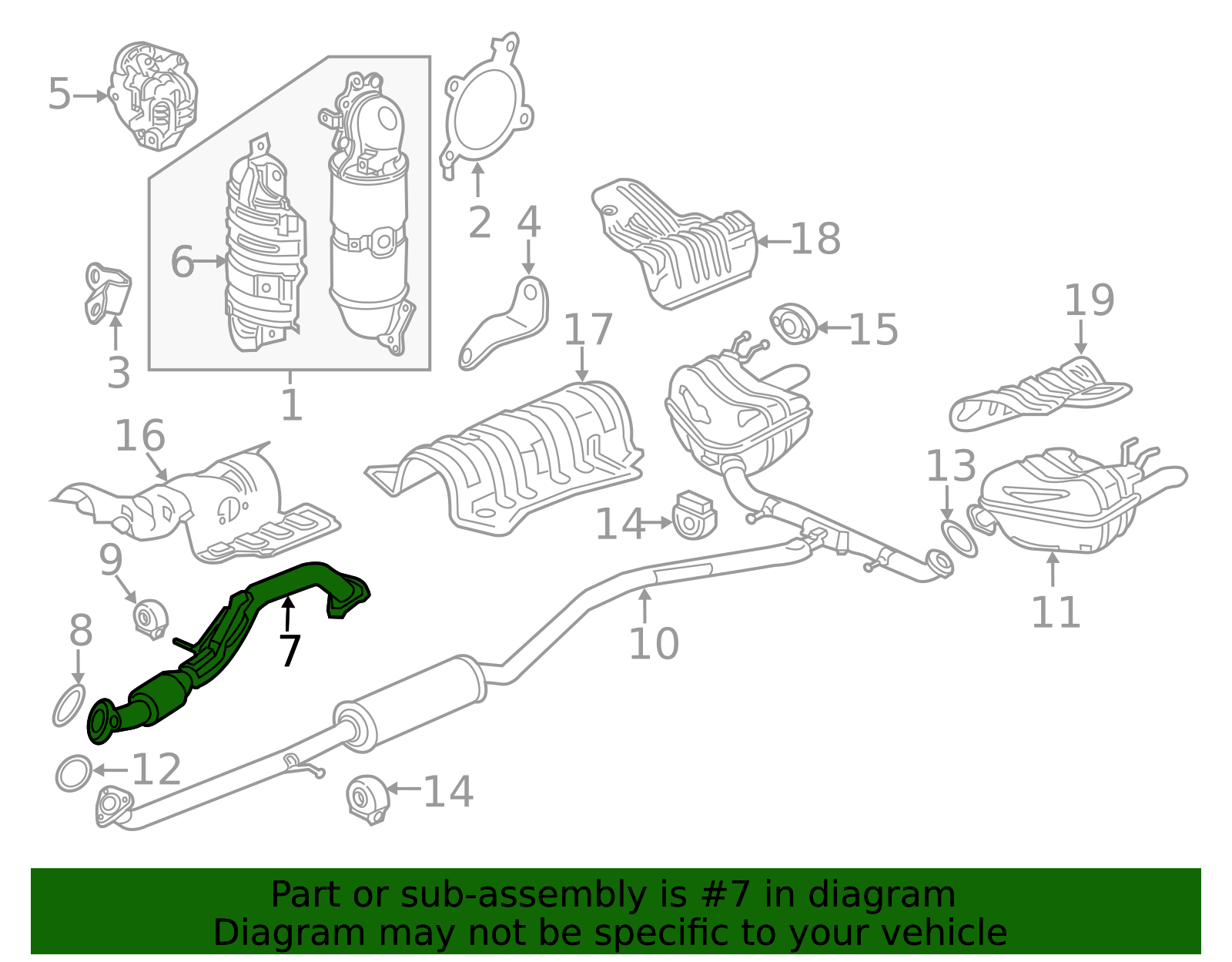 18210-TBC-A01 - Front Pipe 2016-2021 Honda Civic | Honda Parts Online