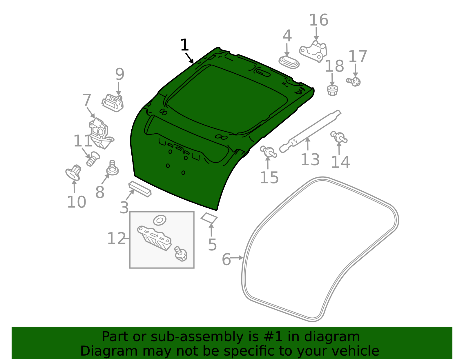 68100-TP6-305ZZ - Lift Gate Honda Parts Online